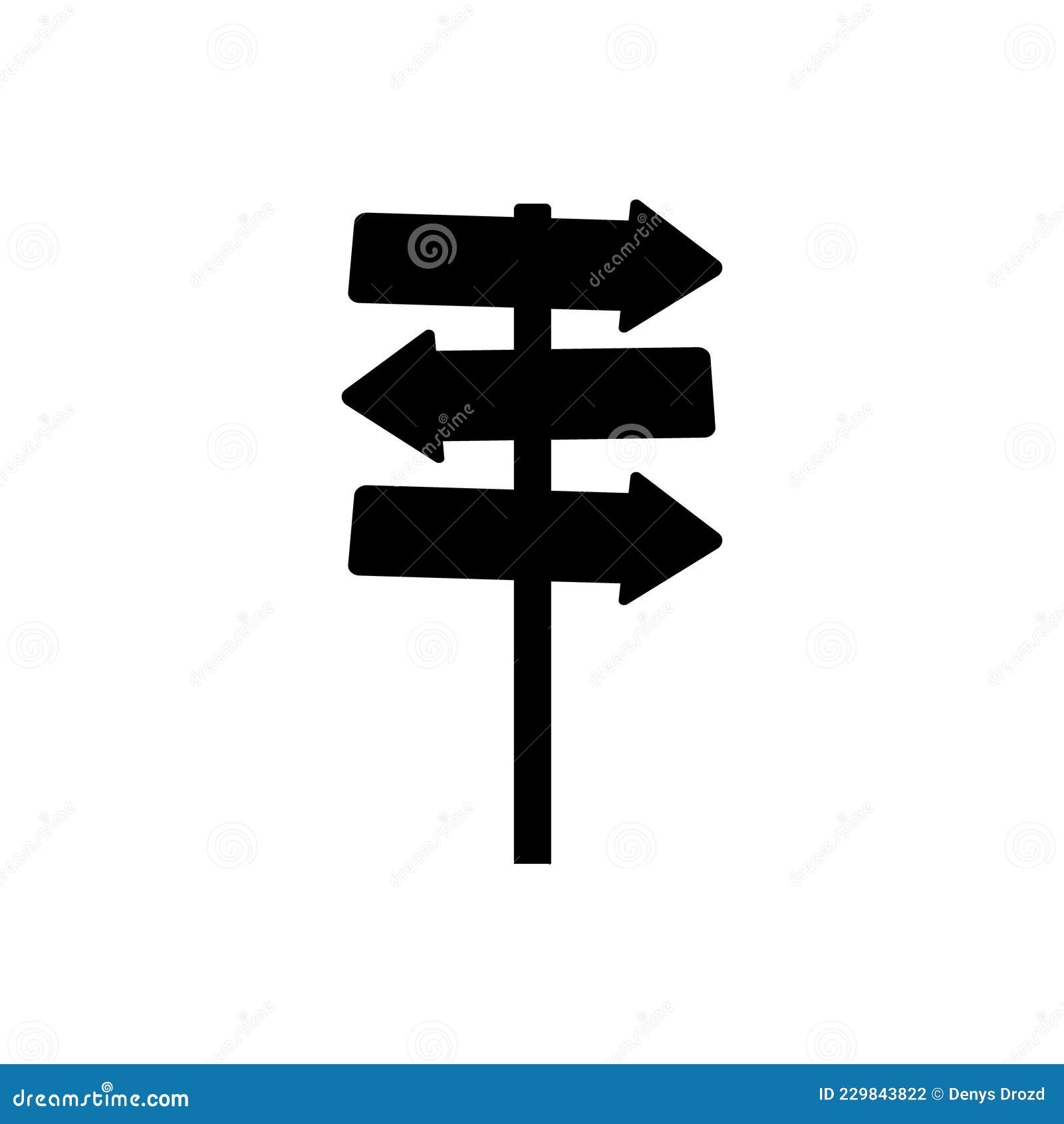 Direction Board Icon Vector Set. Pointer Illustration Sign Collection ...