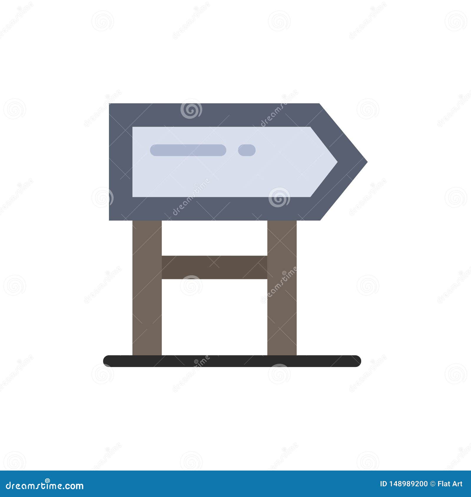 Direction, Board, Location, Motivation Flat Color Icon. Vector Icon ...