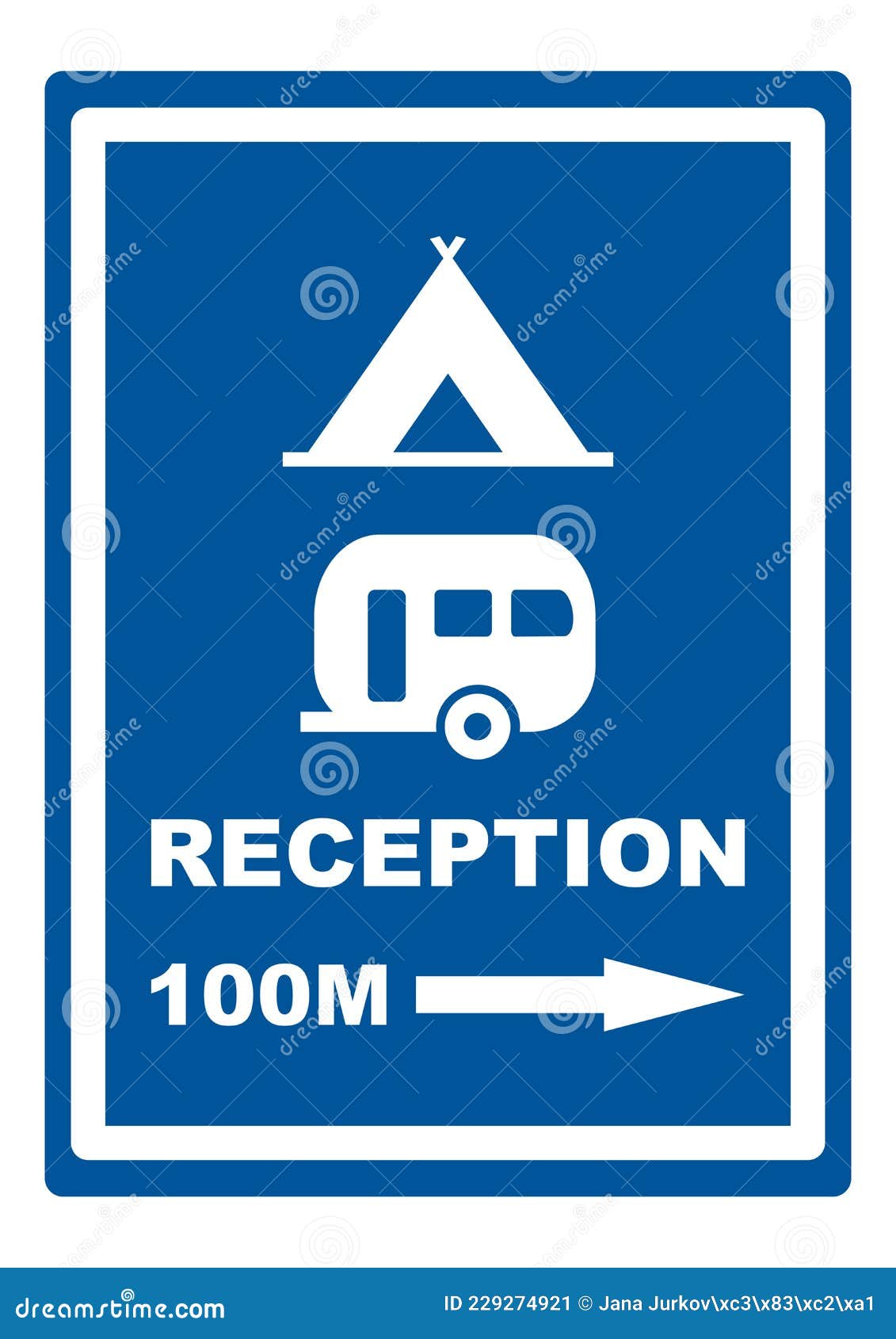 Road Sign, Camp, Reception, Direction, Eps. Stock Vector - Illustration ...