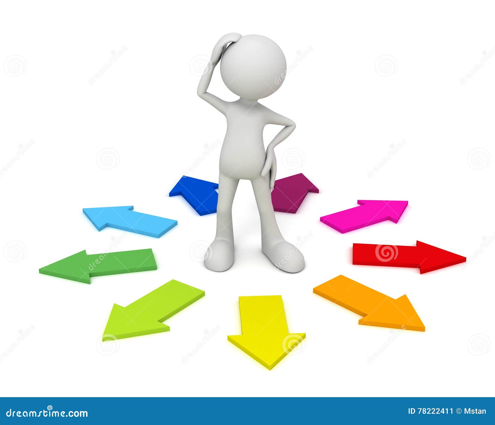 Direction Choice Concept 3d Illustration Stock Illustration ... Direction Choice Concept 3d Illustration Stock Illustration ...
