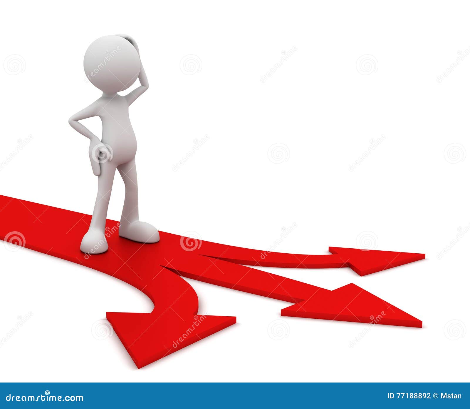 Direction Choice Concept 3d Illustration Stock Illustration ...