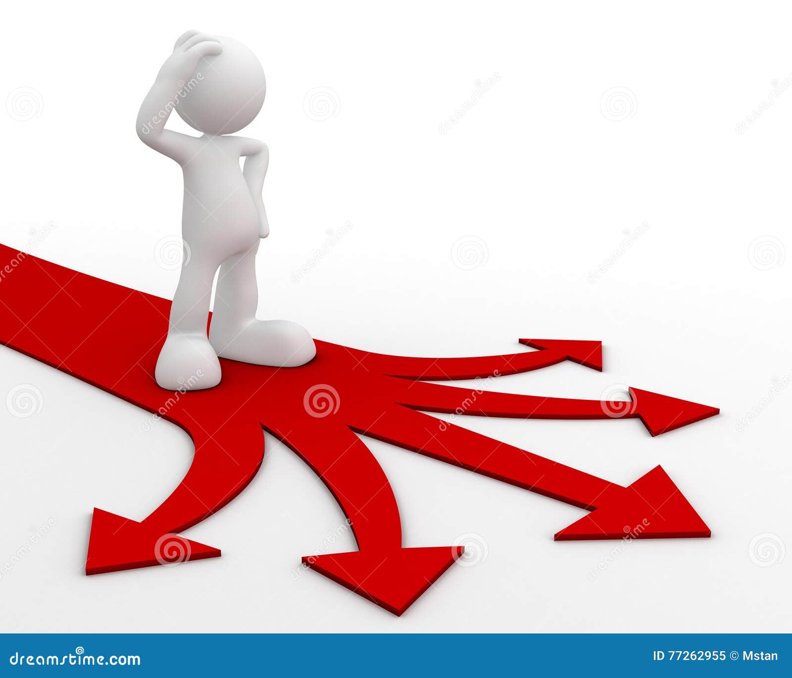 Direction Choice Concept 3d Illustration Stock Illustration ...