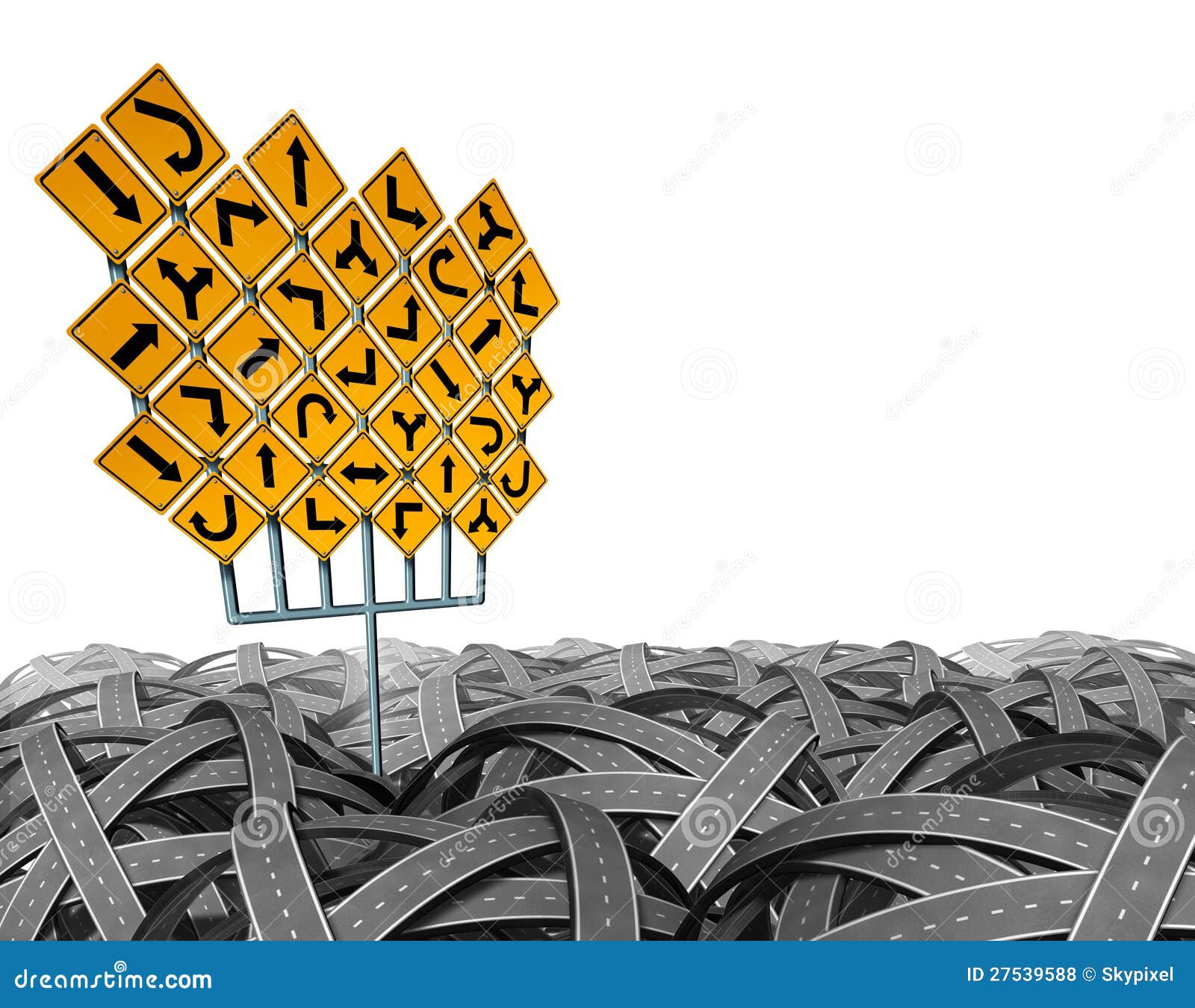 Direction choices stock illustration. Illustration of confused - 27539588