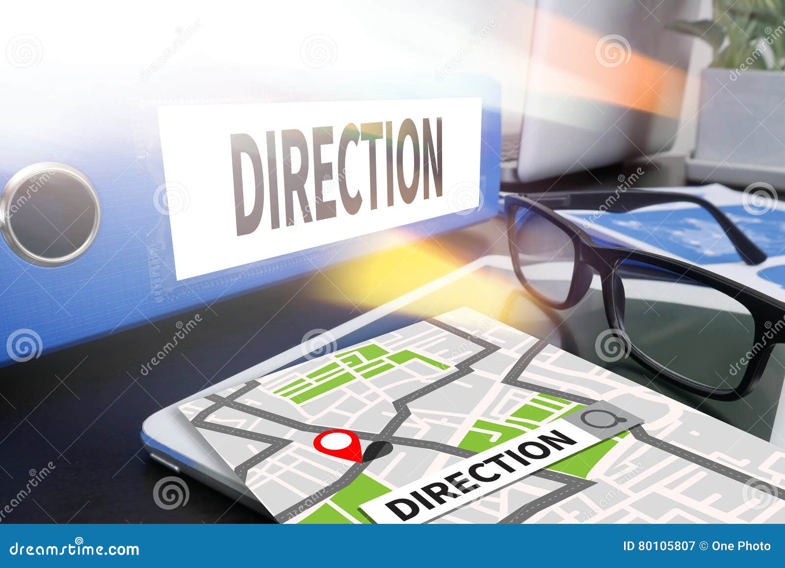 DIRECTION City Map Destination Way Route City Map Destination R Stock ...