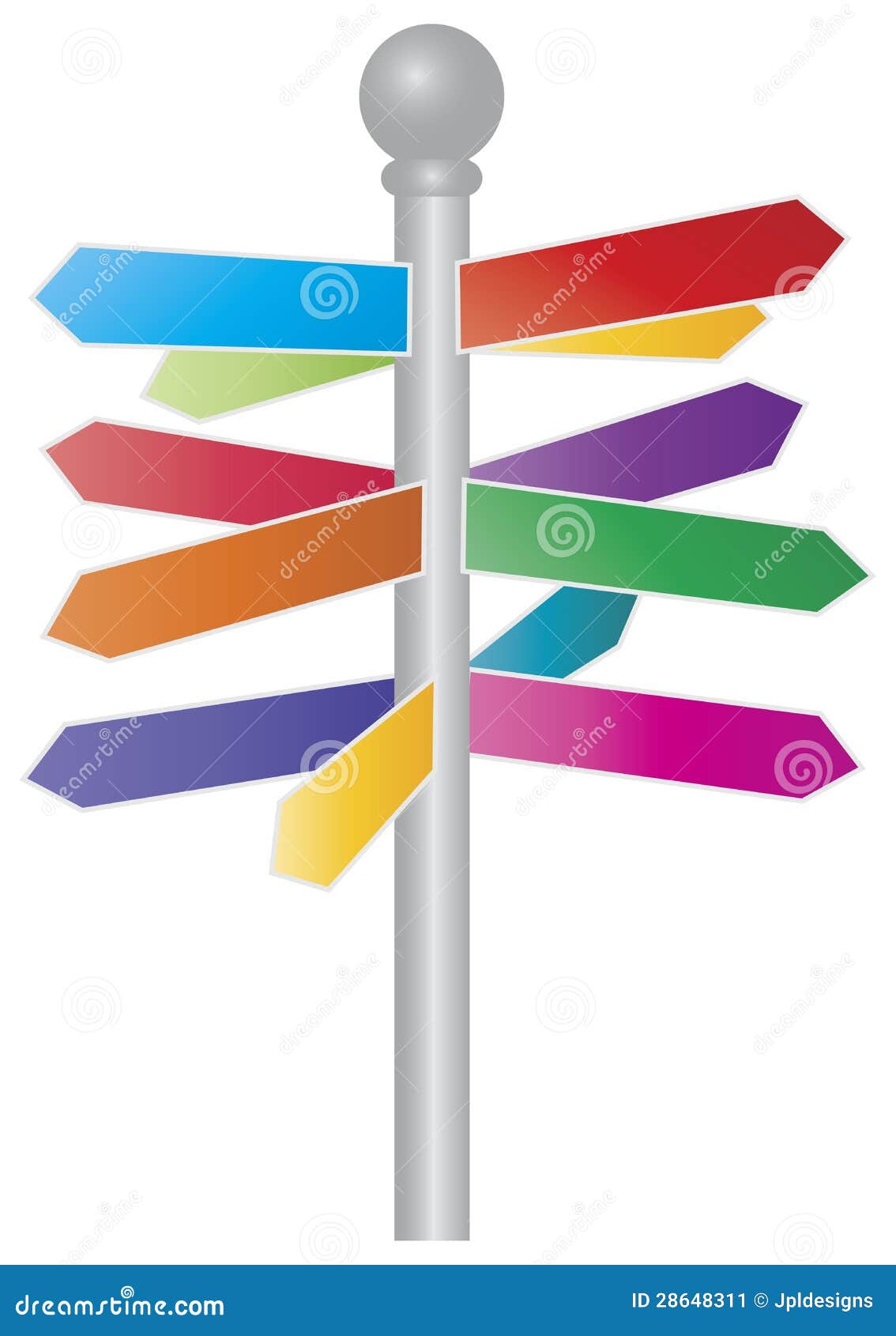 Direction Colorful Arrow Signs Illustration Stock Image - Image: 28648311