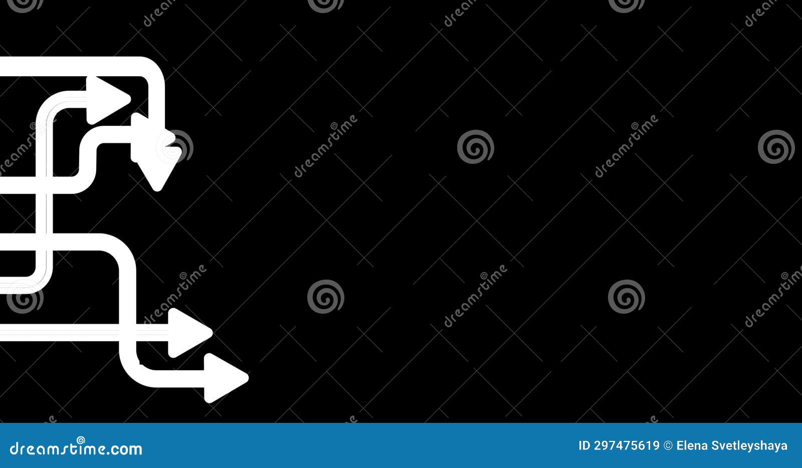 Direction Concept. Abstract Arrows Minimal Flat Design Animation Stock ...