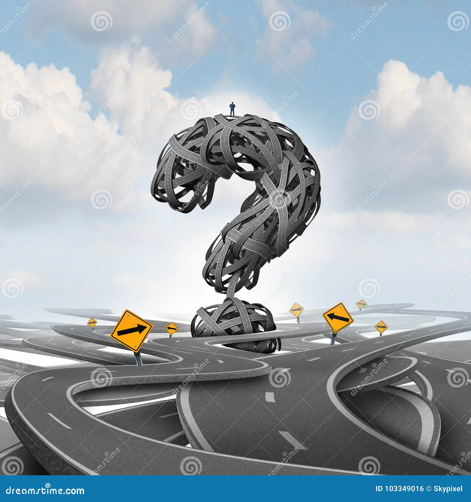 3d Man Undecided About Direction Stock Photography | CartoonDealer.com ...