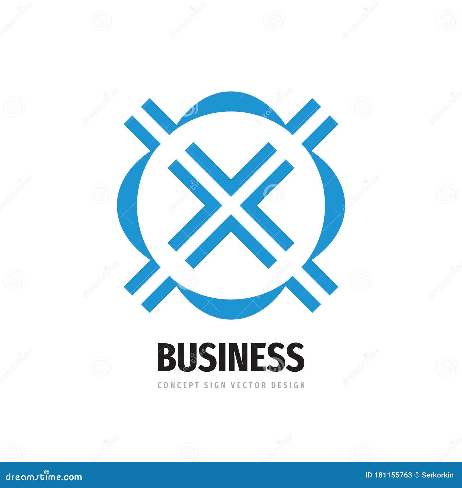 Direction Cross - Concept Business Logo Vector Illustration. Target ...