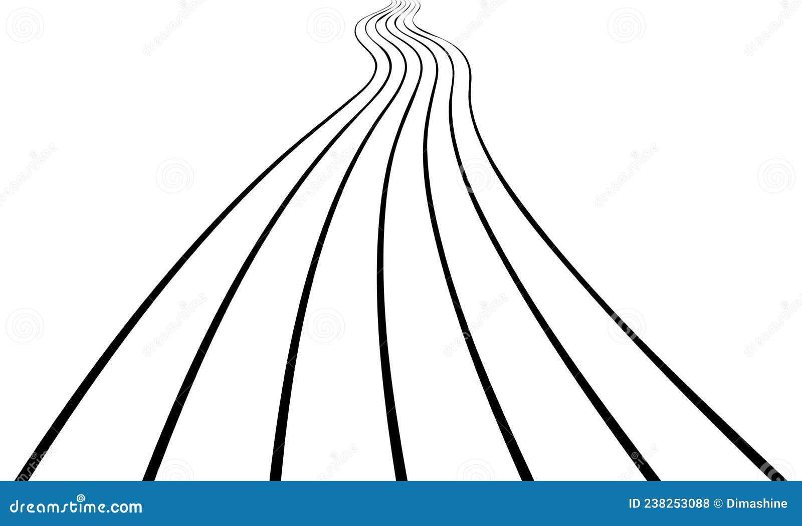 Direction Curve Line Wave Flow . Graphic Element Design. Vector ...