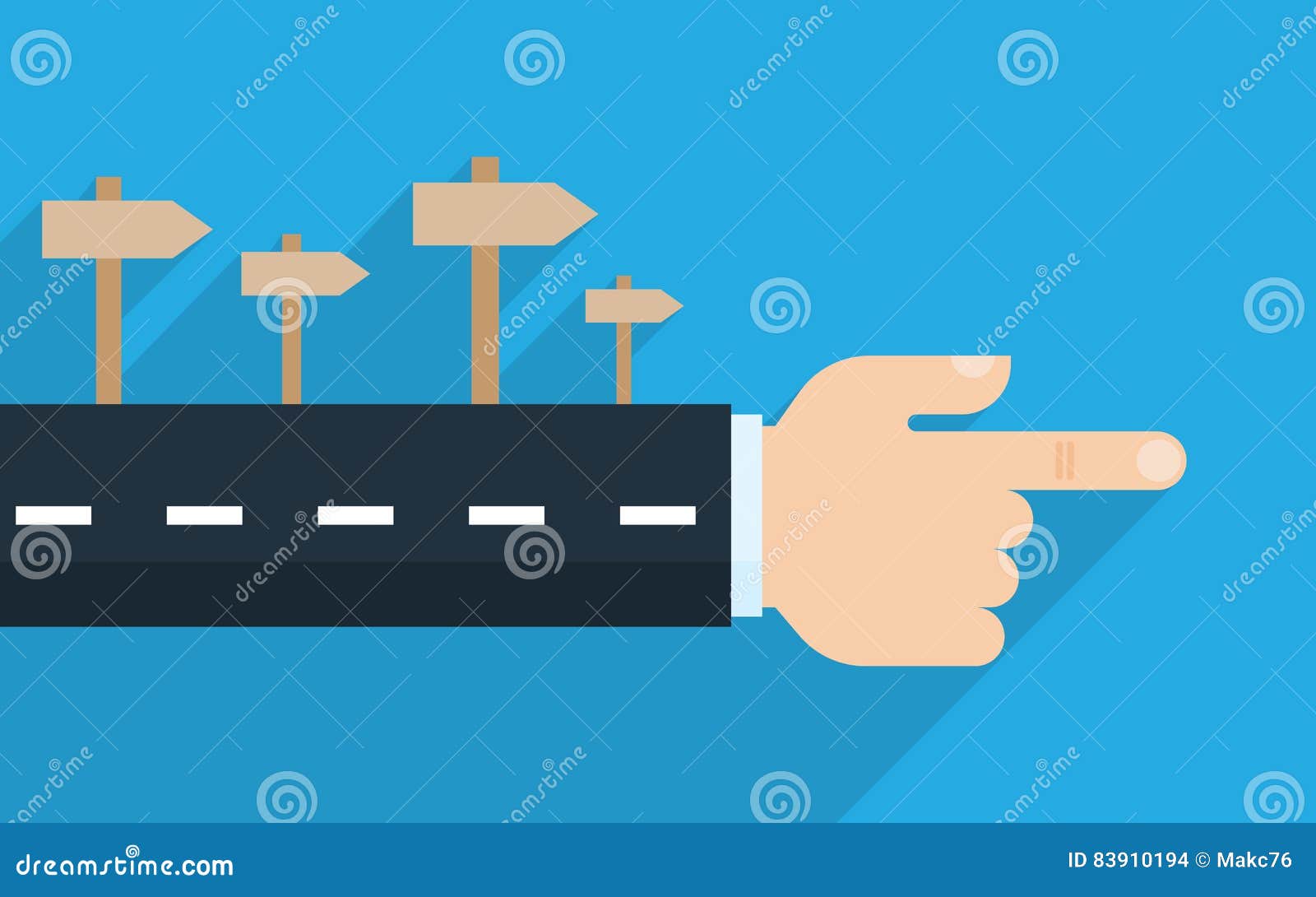 Direction D'indication Par Les Doigts Illustration de Vecteur ...