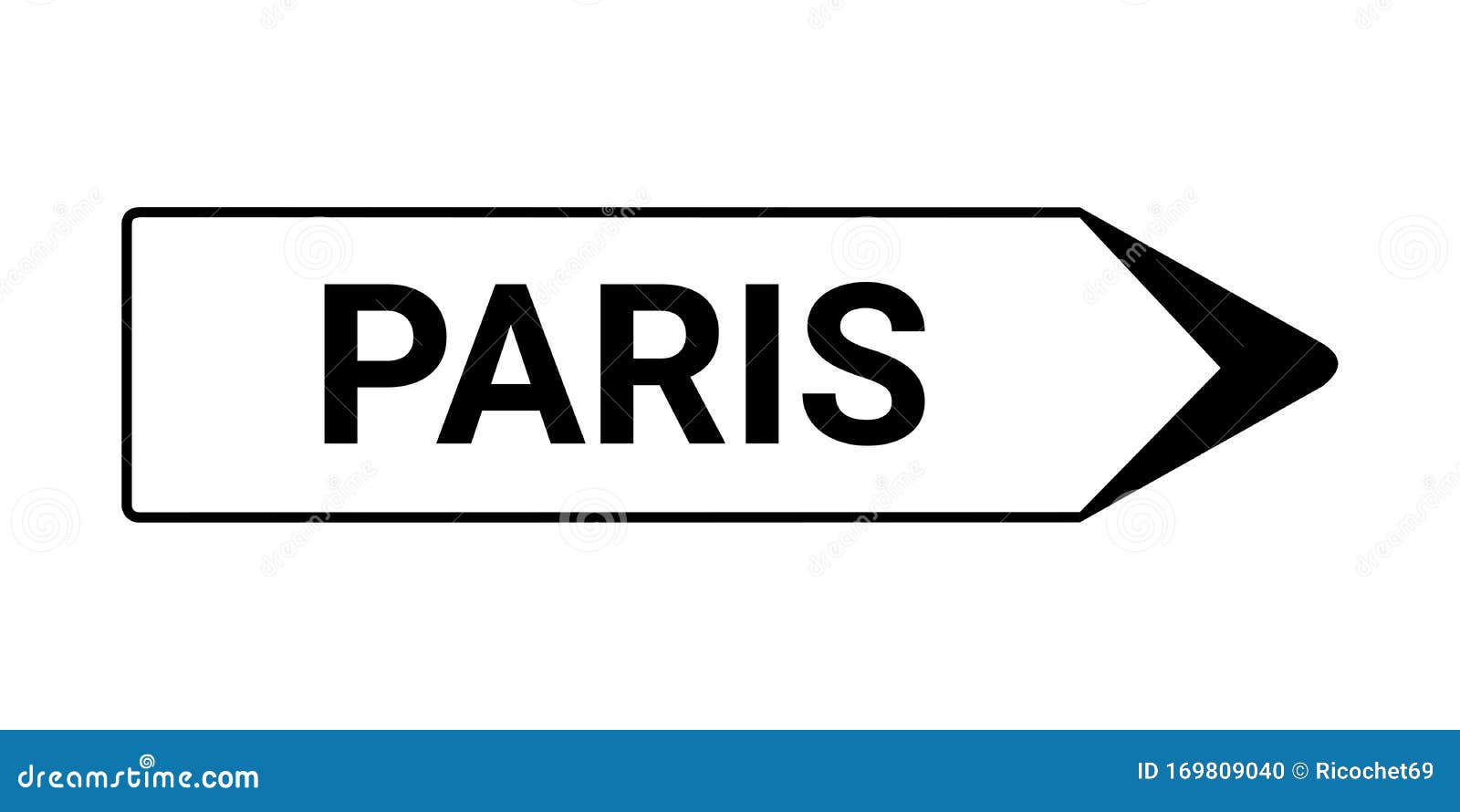 Direction Et Panneau De Paris Illustration Stock - Illustration du ...