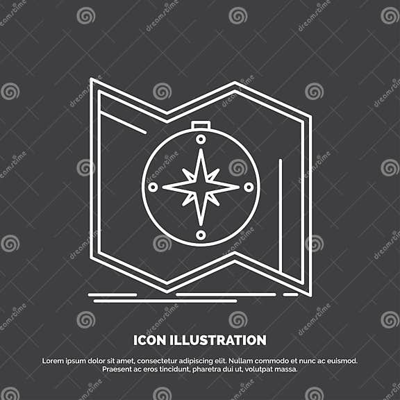 Direction Explore Map Navigate Navigation Icon Line Vector Symbol For Ui And Ux Website Or