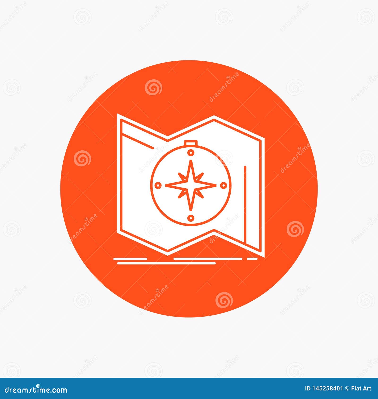 Direction, Explore, Map, Navigate, Navigation White Glyph Icon in ...