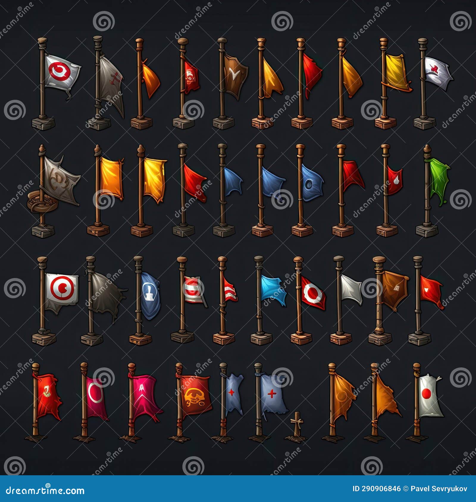 Direction Flag Pole Game Ai Generated Stock Photo - Image of symbol ...