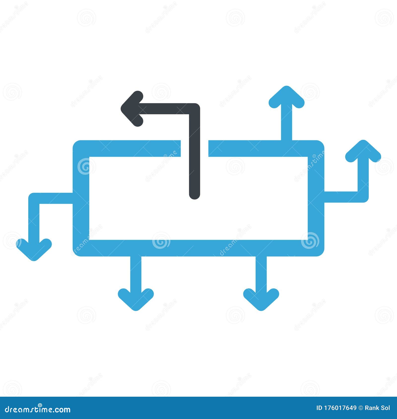 Direction, Guidance Arrows Vector Icon Which Can Easily Modify Stock ...