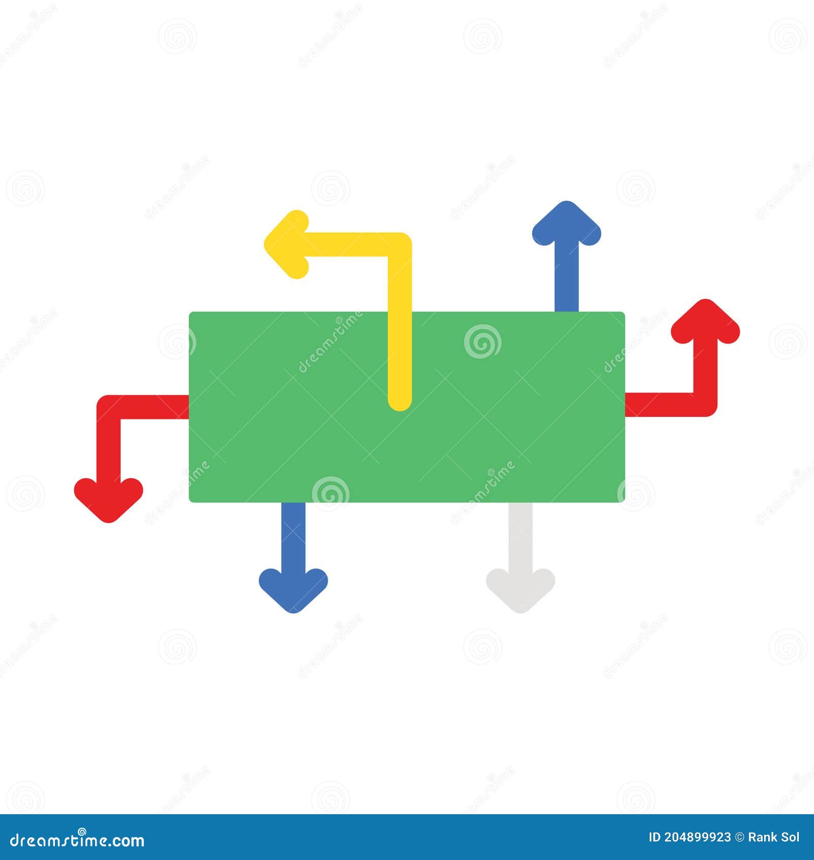 Direction, Guidance Arrows Vector Icon Which Can Easily Modify Stock ...