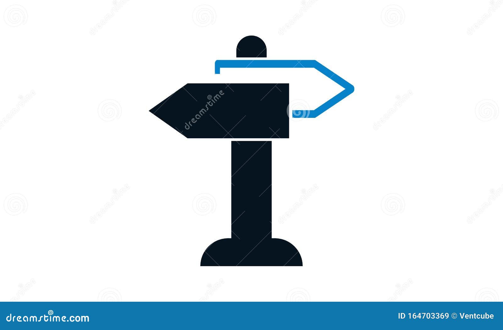 Direction Guide Icon Flat Style Vector Graphical Symbol. Stock ...