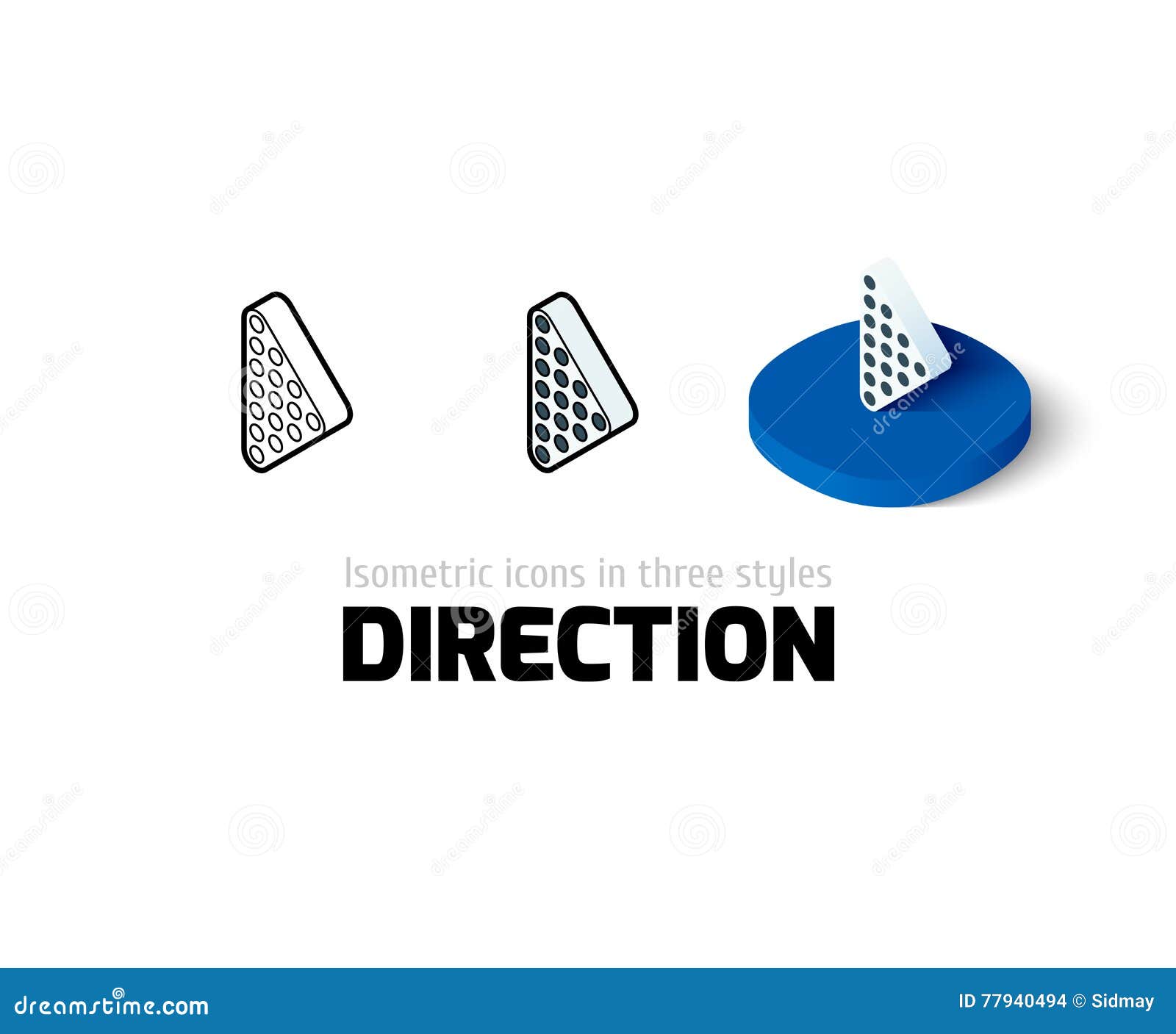 Direction Icon in Different Style Stock Vector - Illustration of ...