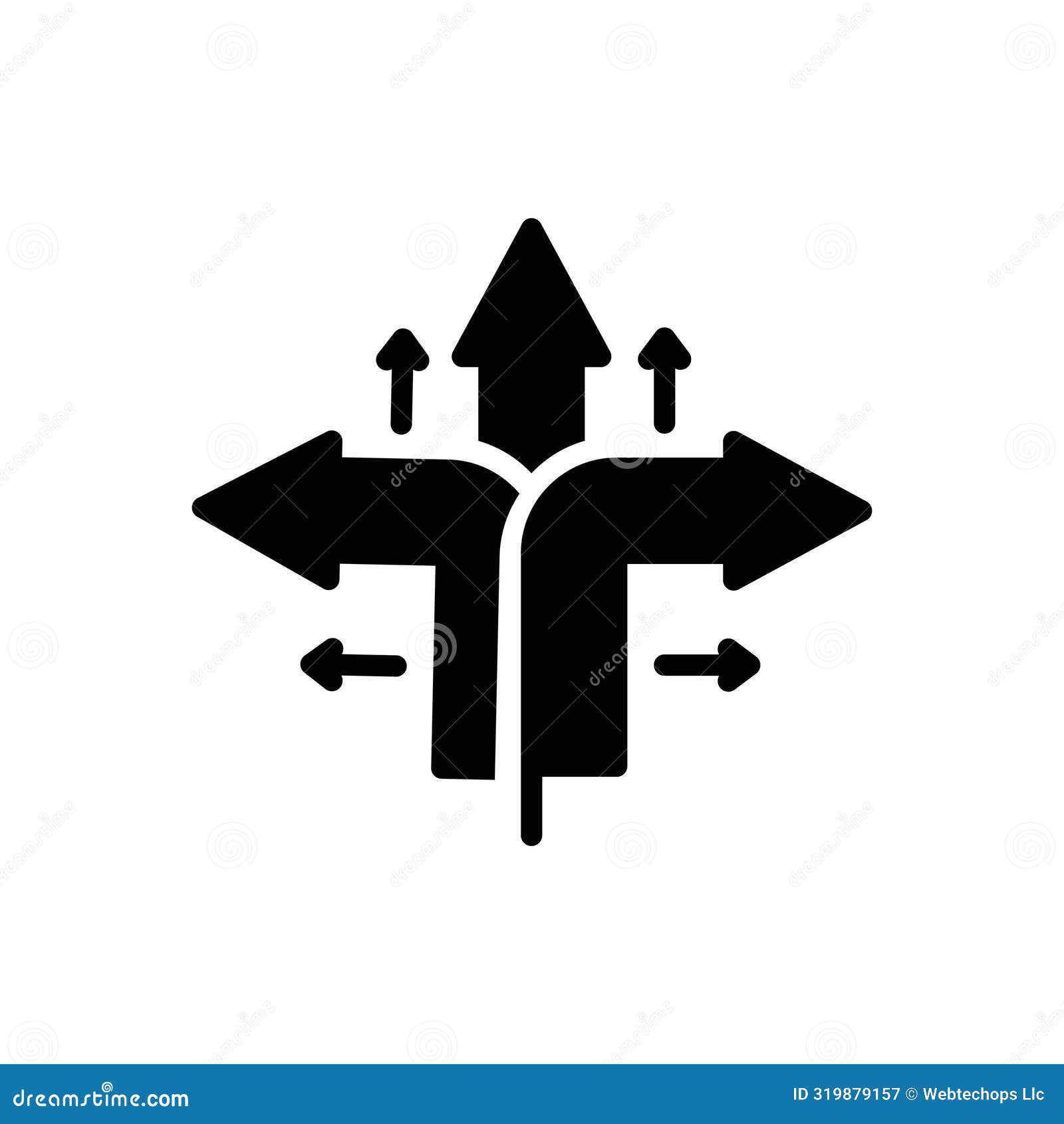 Black Solid Icon for Direction, Directional and Pathway Stock ...