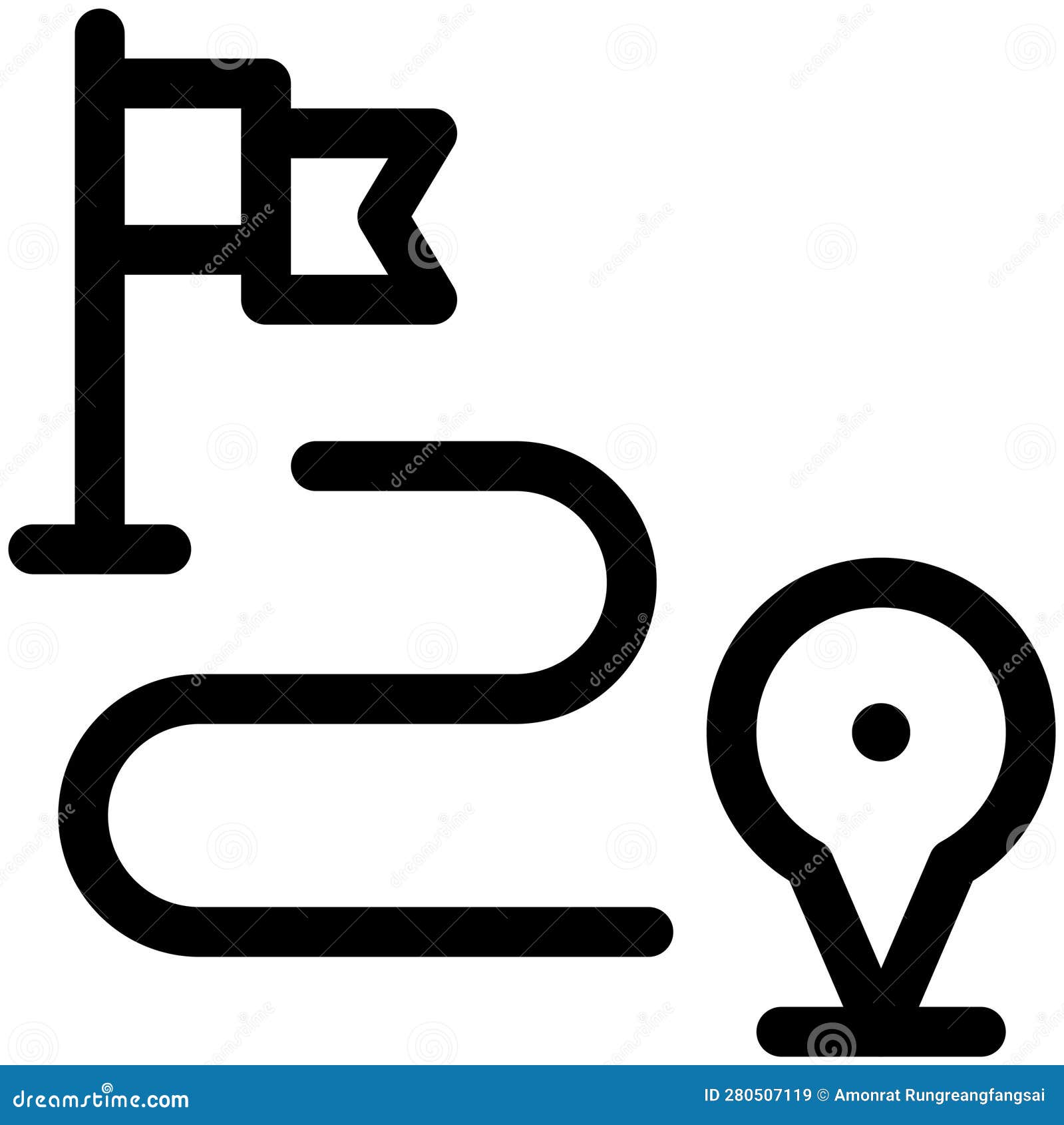 Direction Icon, Marathon Related Vector Stock Vector - Illustration of ...