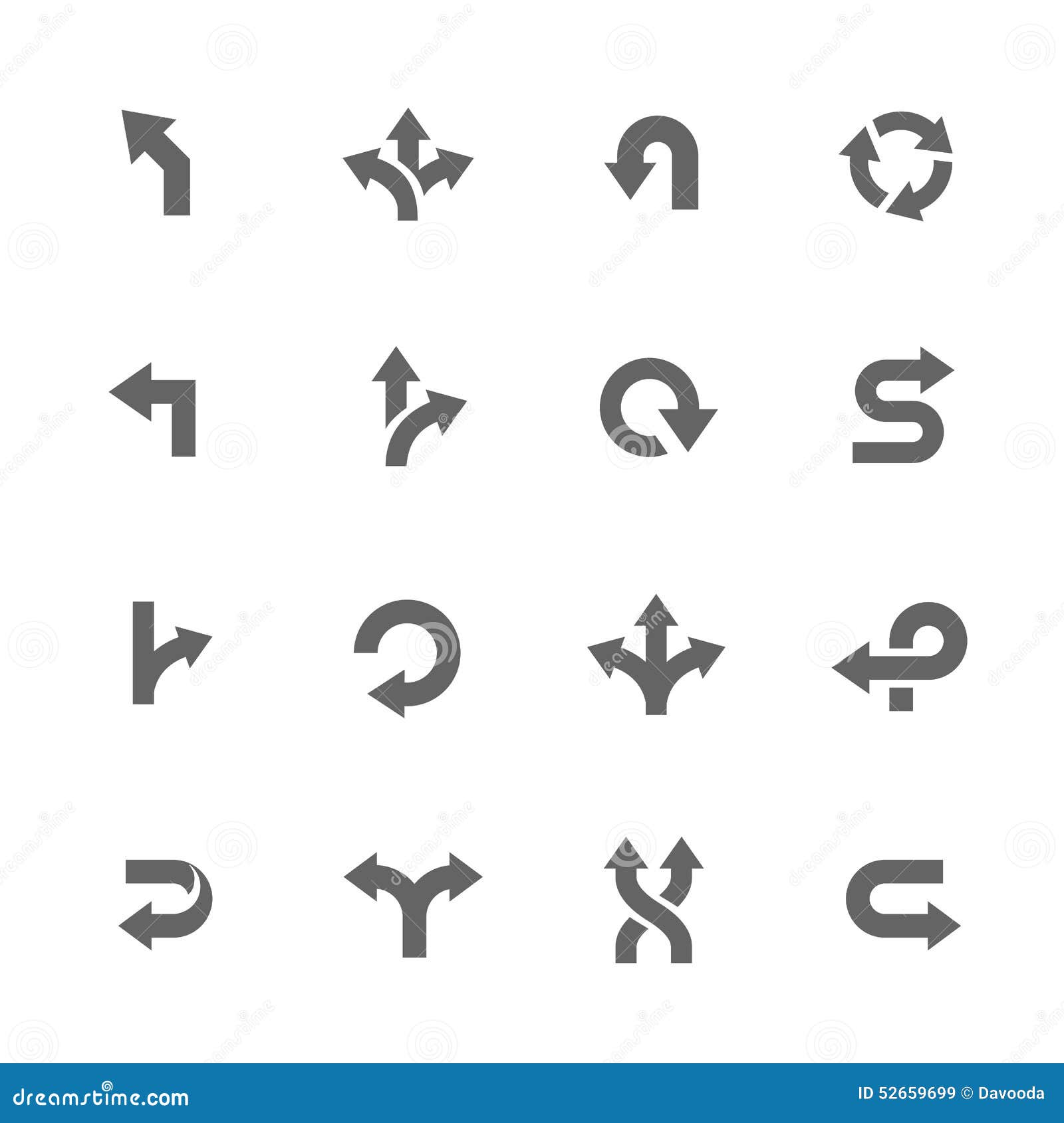 Direction Icons stock vector. Illustration of infographic - 52659699