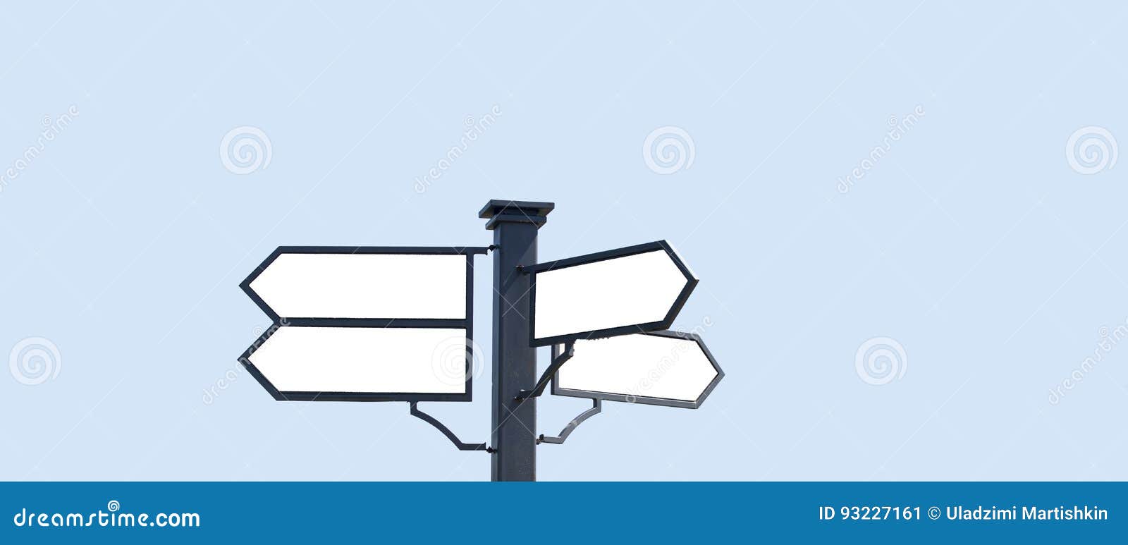 The Direction Indicator on the Background of Blue Sky with Isolated ...