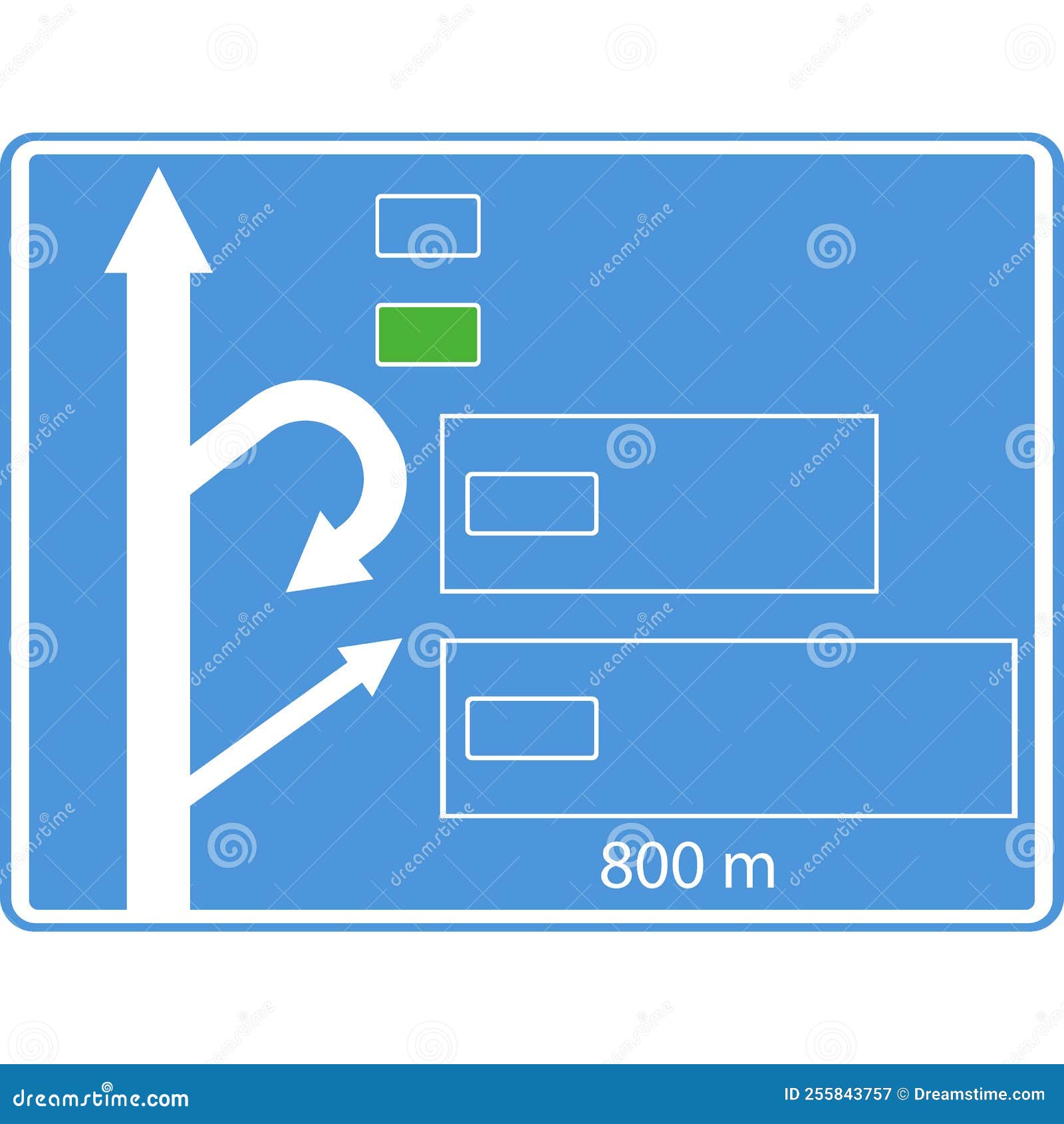 Direction Indicator. Blue Rectangle with Arrows and Borders Stock ...