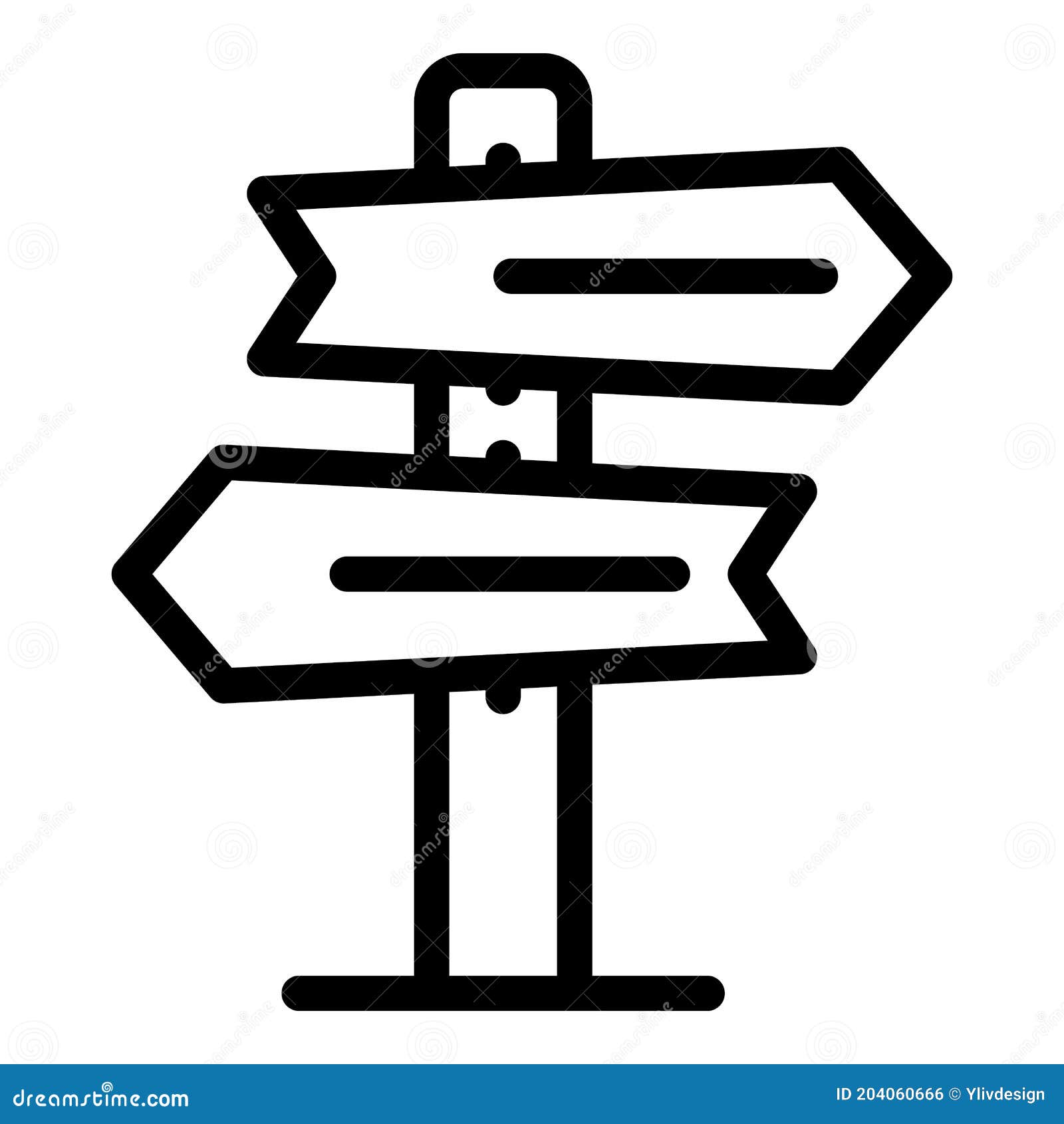 Direction Indicator Icon, Outline Style Stock Vector - Illustration of ...