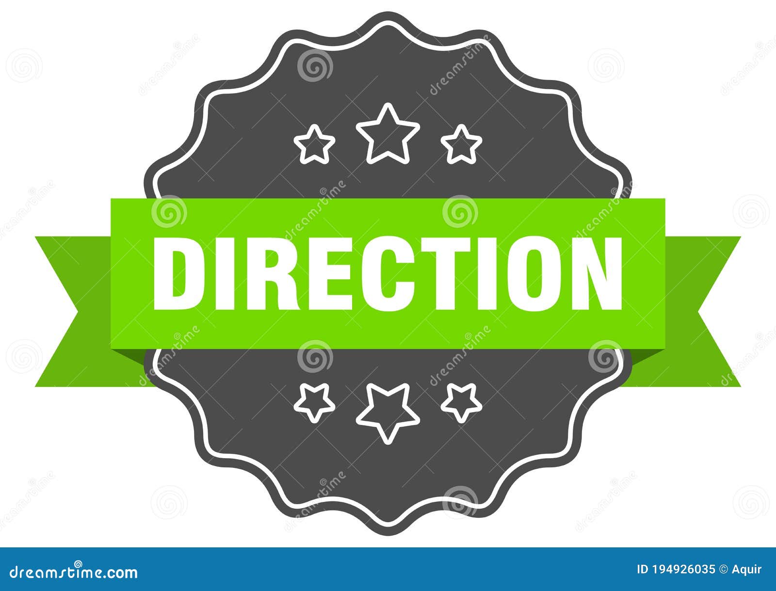 Direction Label. Direction Isolated Seal. Sticker. Sign Stock Vector ...