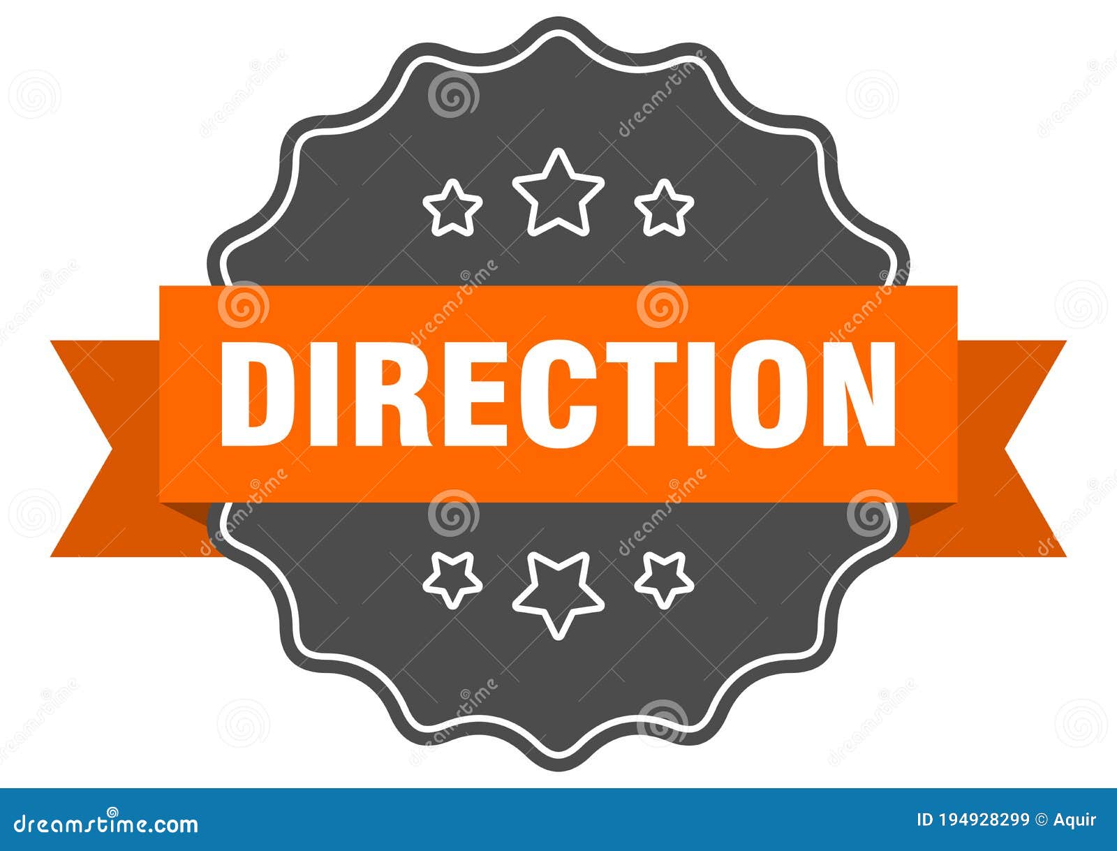 Direction Label. Direction Isolated Seal. Sticker. Sign Stock Vector ...