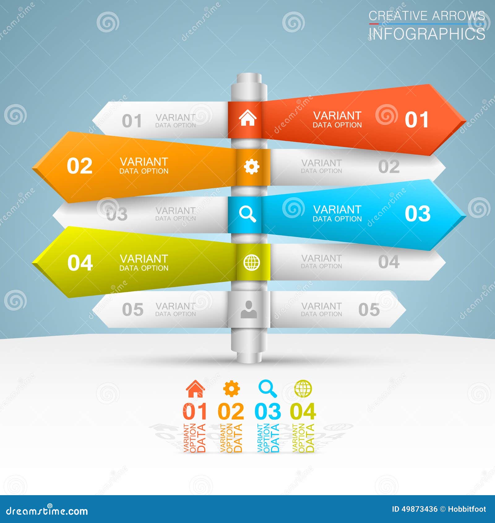 Direction list of options. stock vector. Illustration of number - 49873436