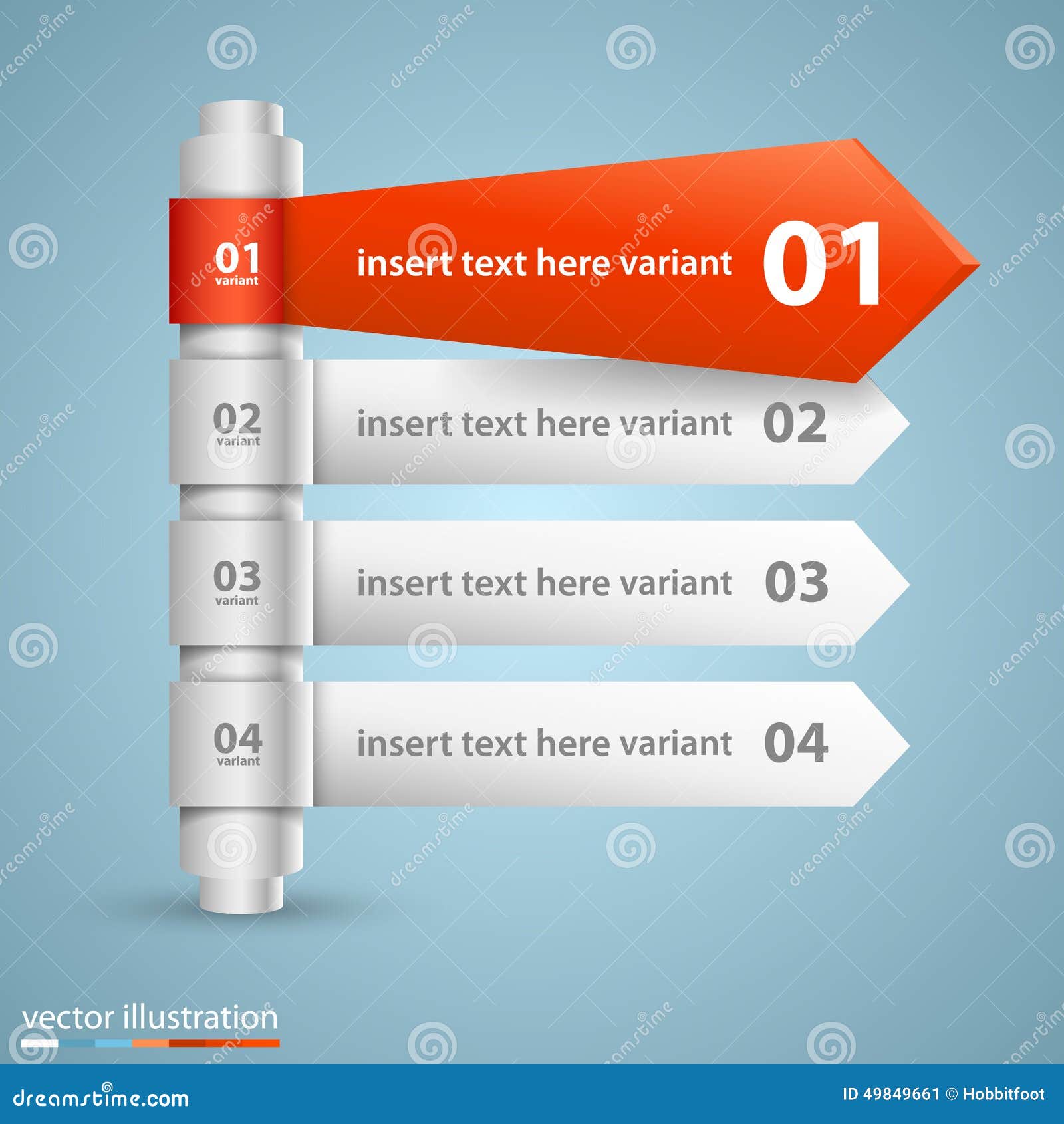 Direction list of options. stock vector. Illustration of abstract ...