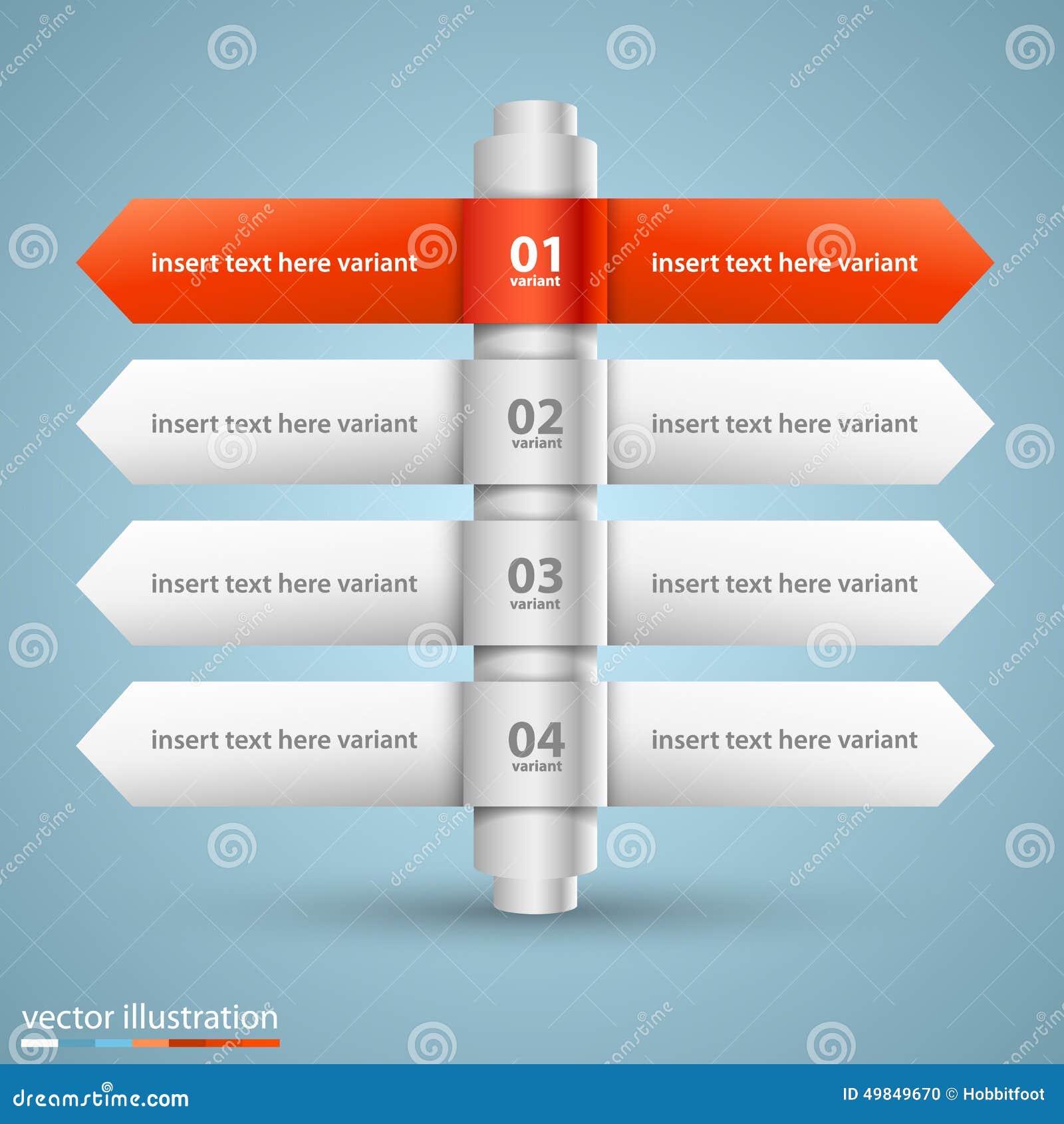 Direction list of options. stock vector. Illustration of business ...