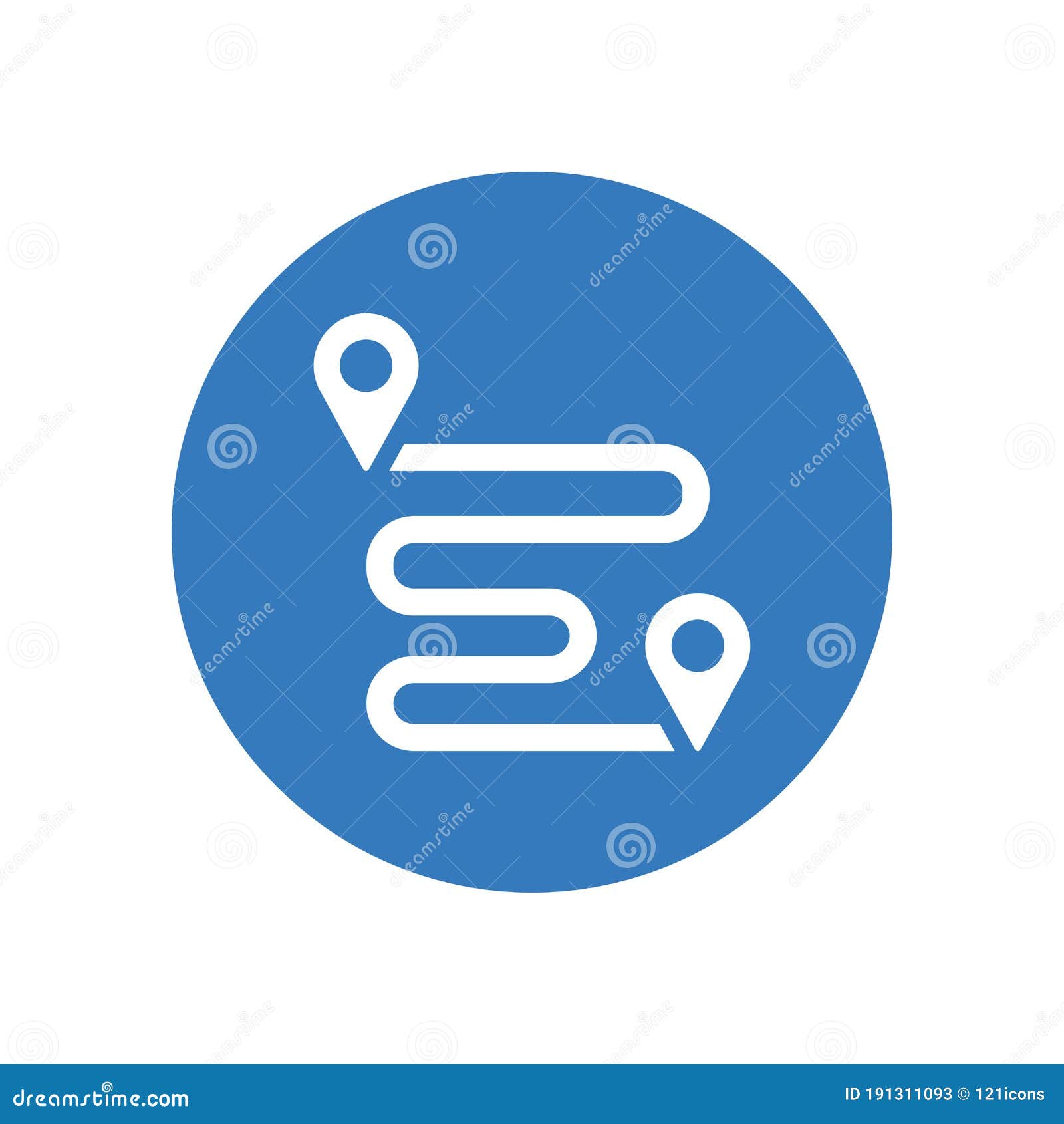 Direction, Location Icon / Blue Vector Stock Vector - Illustration of ...
