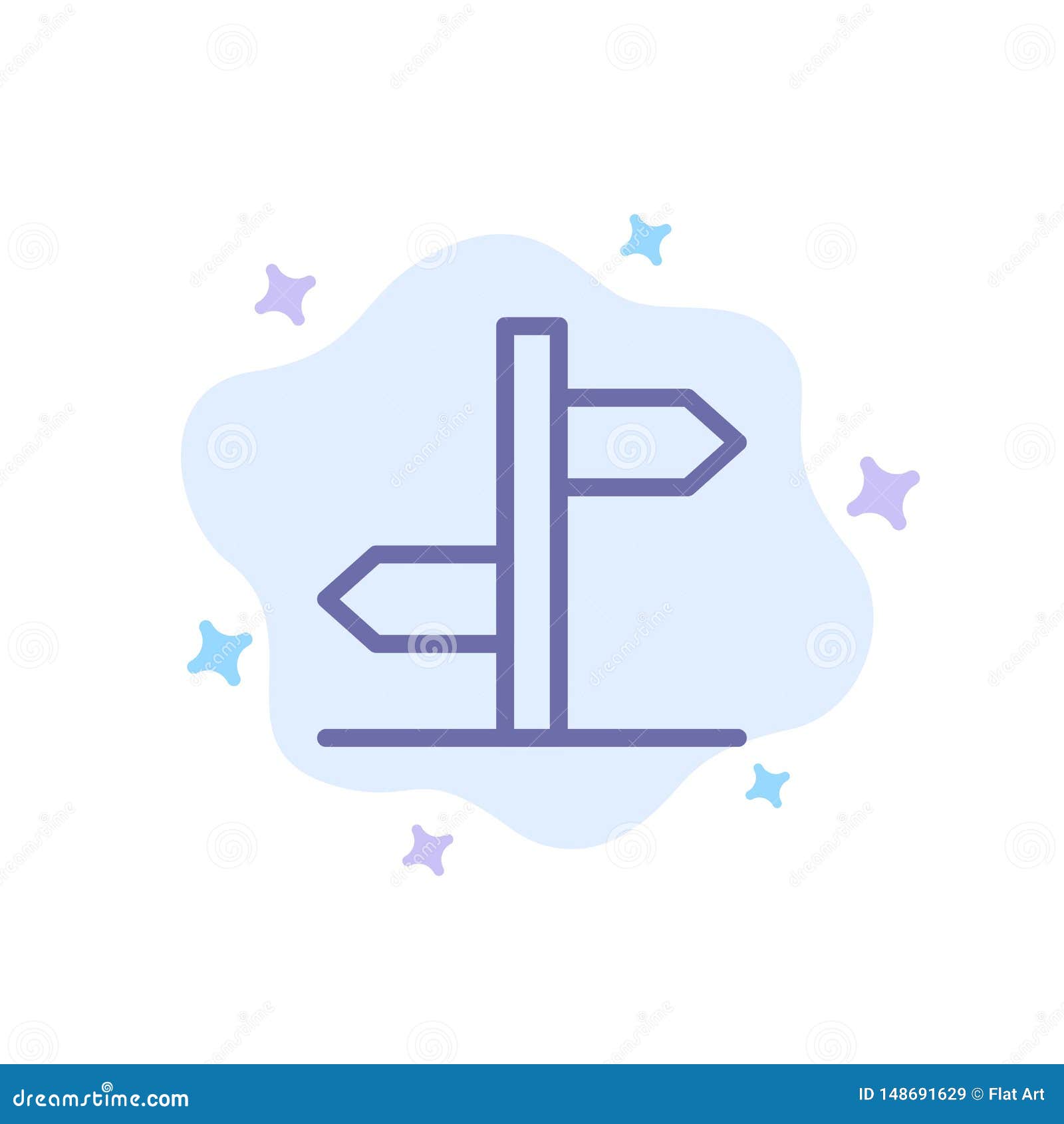 Direction, Logistic, Board, Sign Blue Icon on Abstract Cloud Background ...