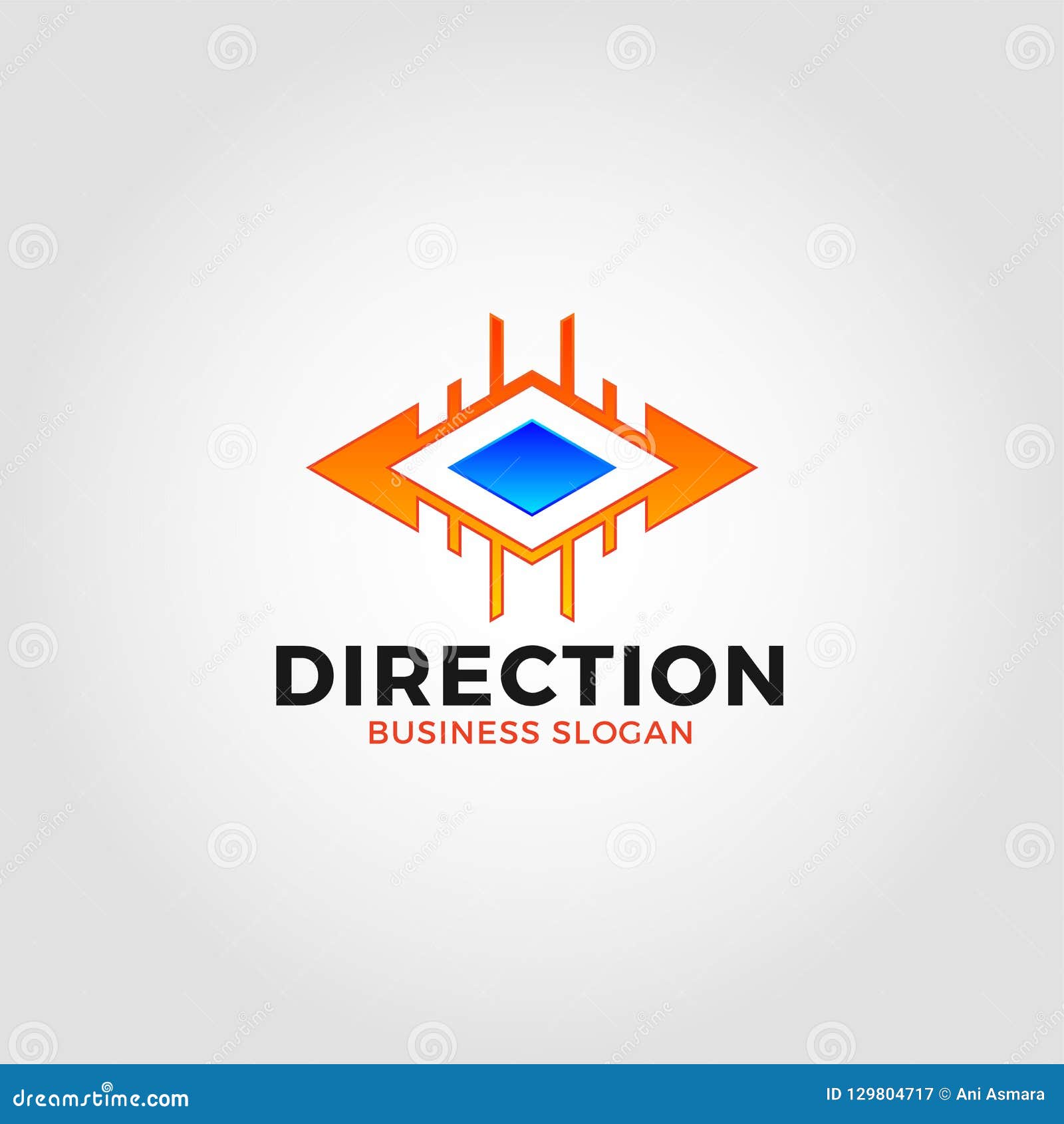 Direction Logo - Two Ways Arrow Stock Vector - Illustration of concept ...