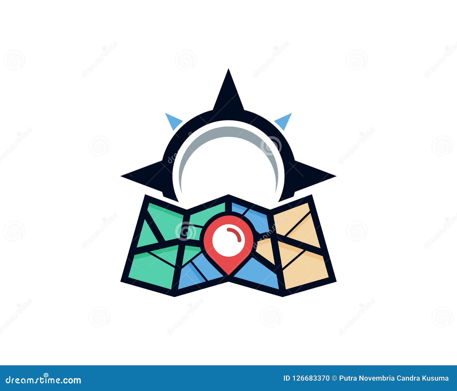 Direction Map Logo Icon Design Stock Vector - Illustration of discovery ...