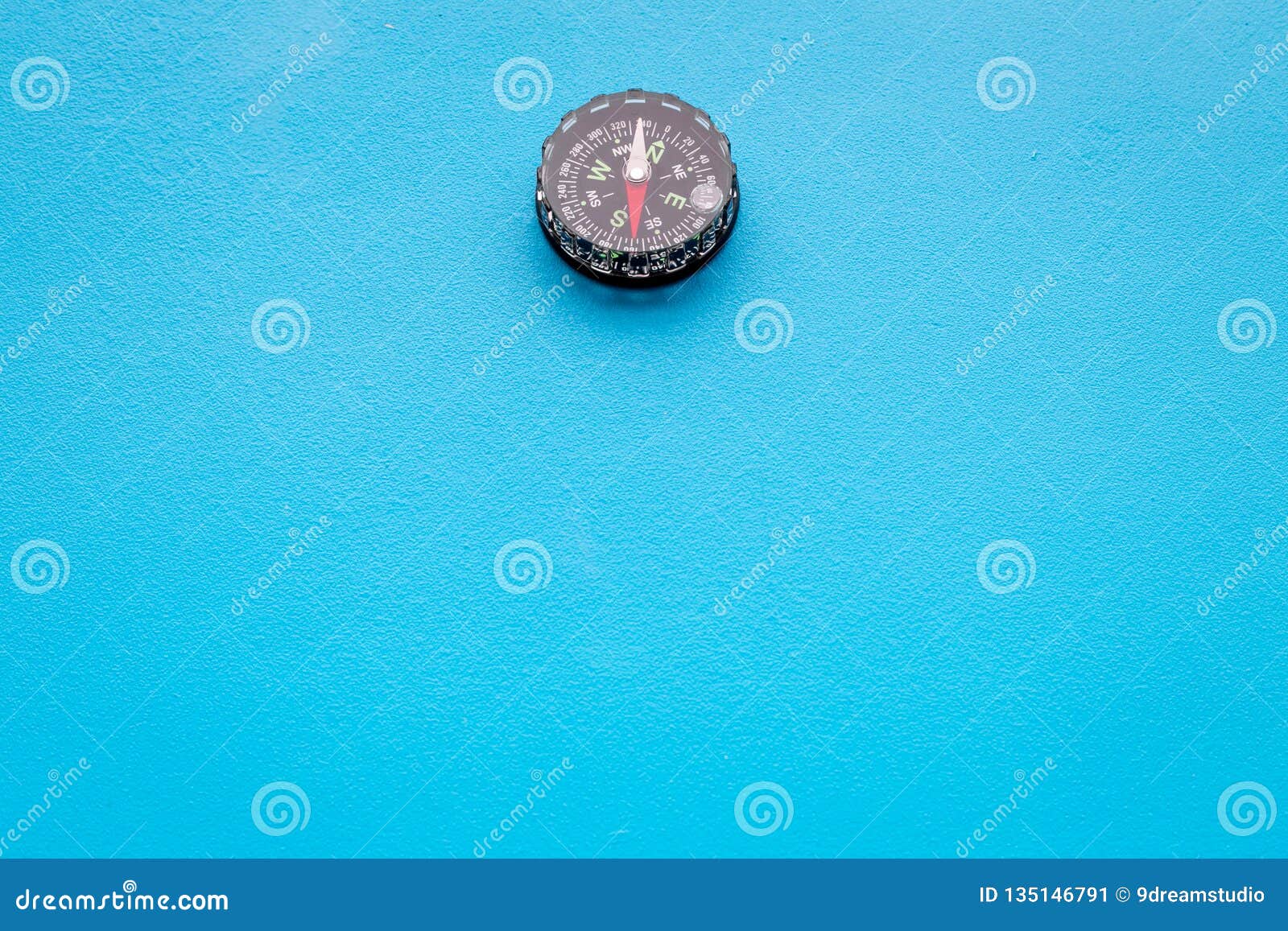 Direction and Movement Concept with Compass on Wooden Background Top ...