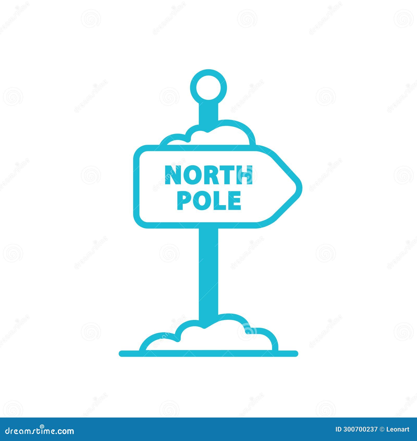 Direction North pole sign. stock illustration. Illustration of blue ...