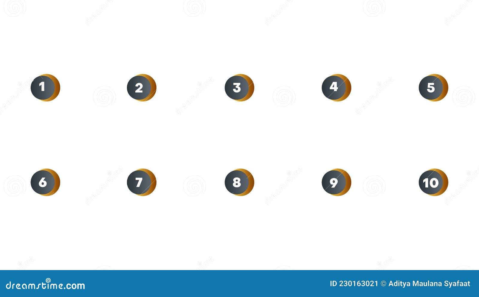 Direction Number Bullet Points From One To Twelve Vector Illustration ...