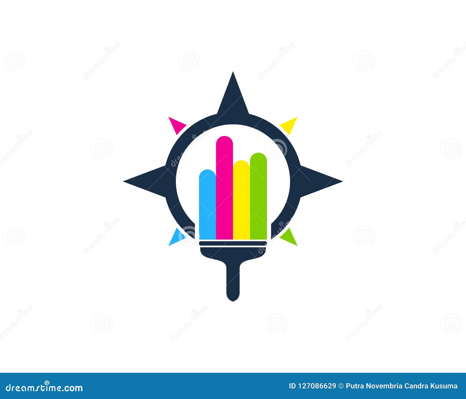Direction Paint Logo Icon Design Stock Vector - Illustration of color ...