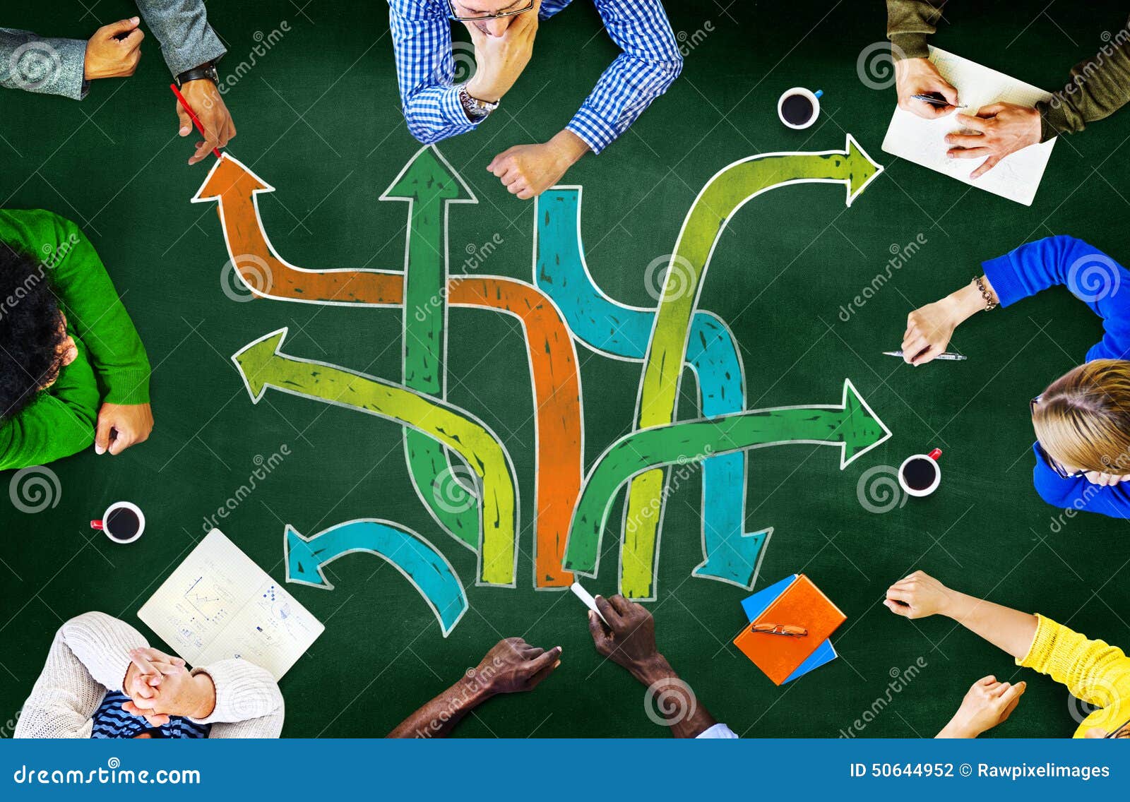 Direction Path Goals Aspiration Meeting Learning Planning Concept Stock ...