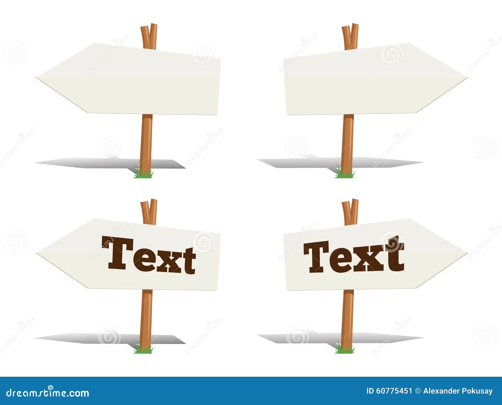 Direction Pointer with Text Vector Illustration Stock Vector ...