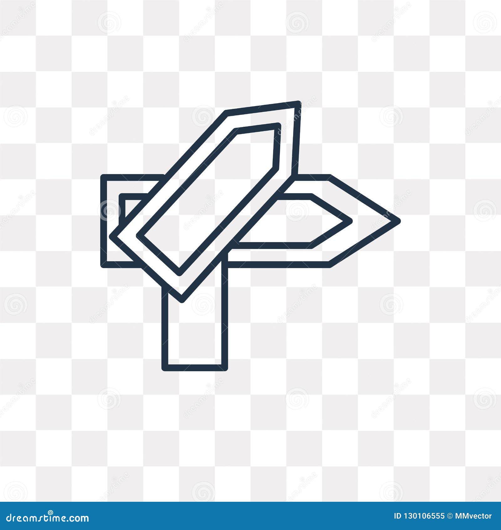 Direction Post Vector Icon Isolated on Transparent Background, L Stock ...