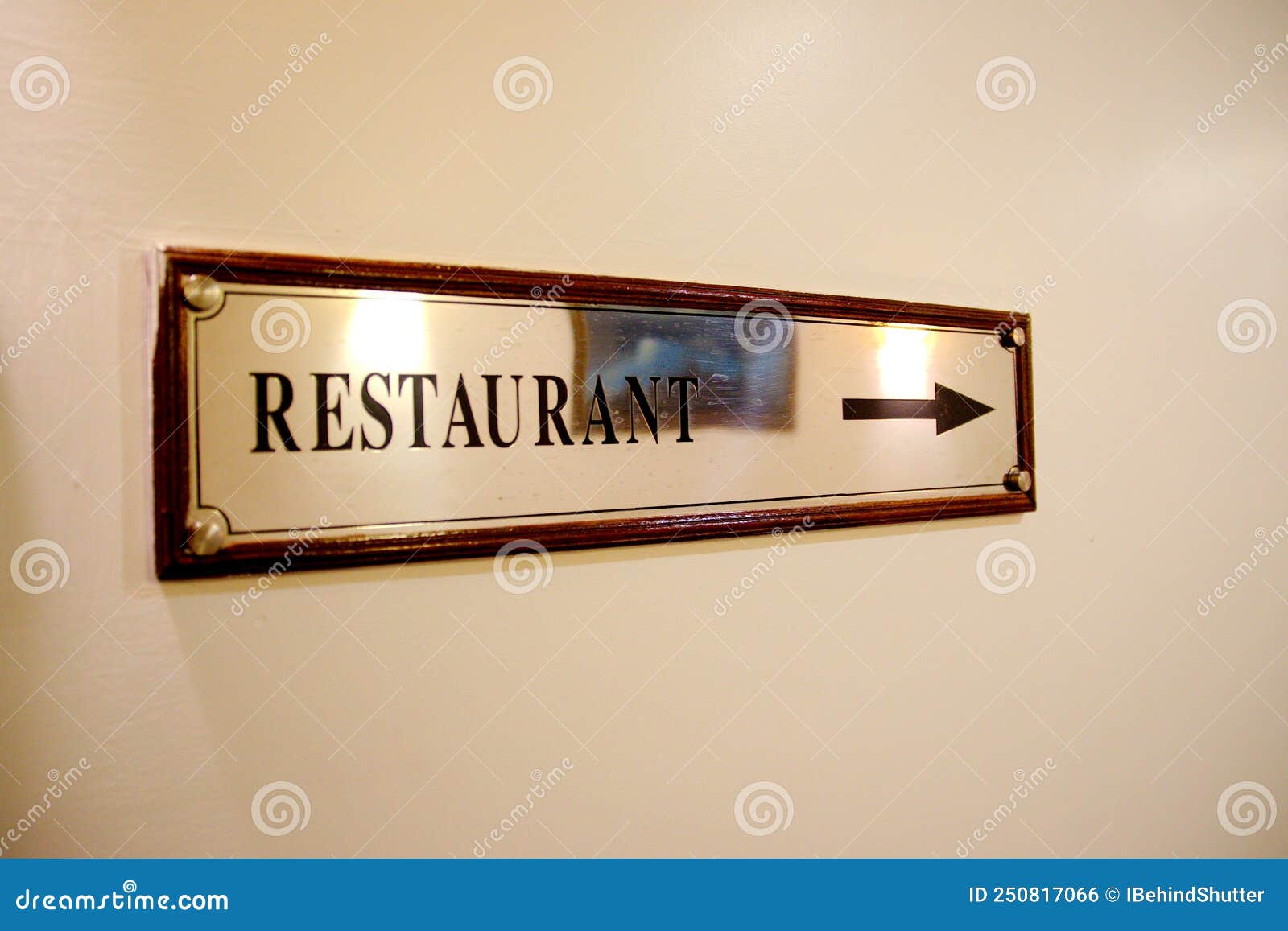 Direction Sign Board of Restaurant Stock Photo - Image of pointer ...