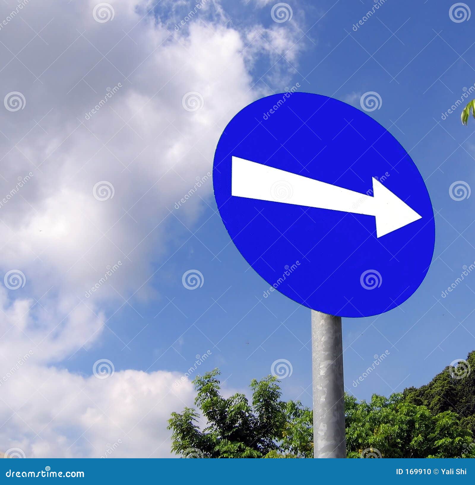 Direction Road Sign stock photo. Image of trees, round - 169910