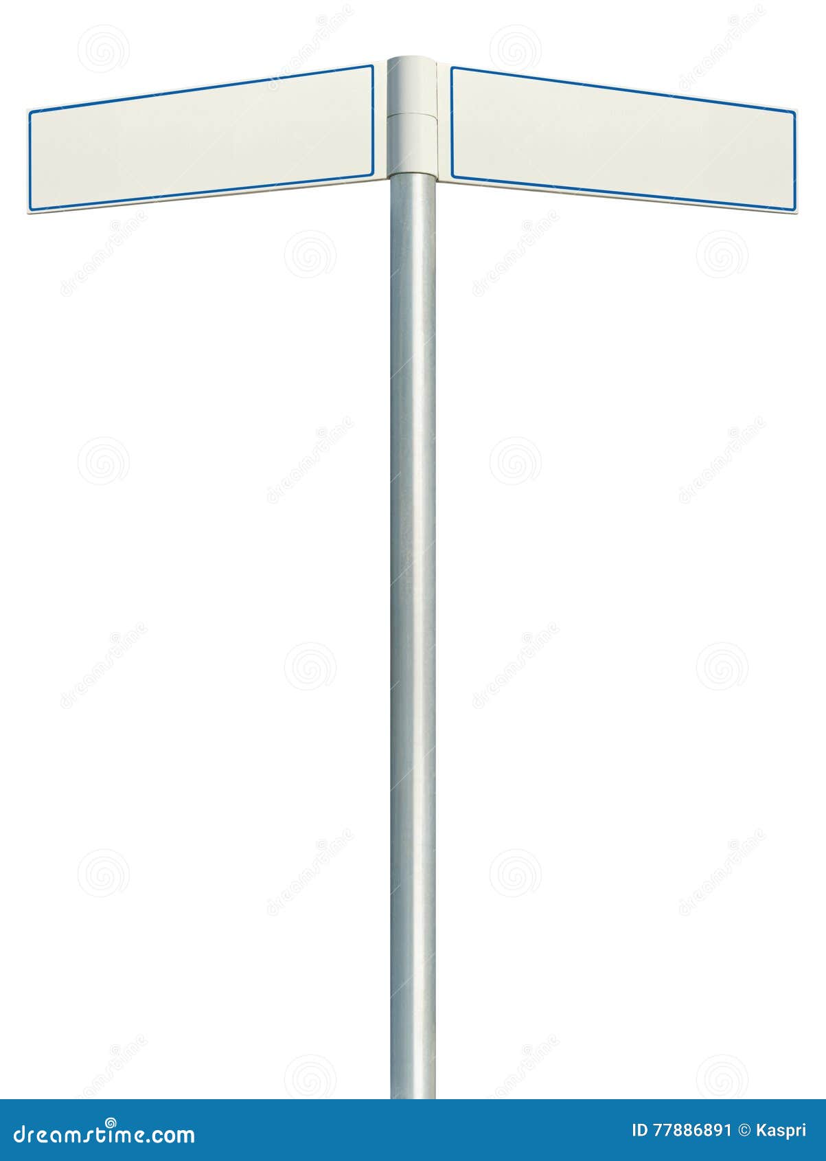 Direction Road Signs, Two Empty Blank Signpost Signages, Isolated ...