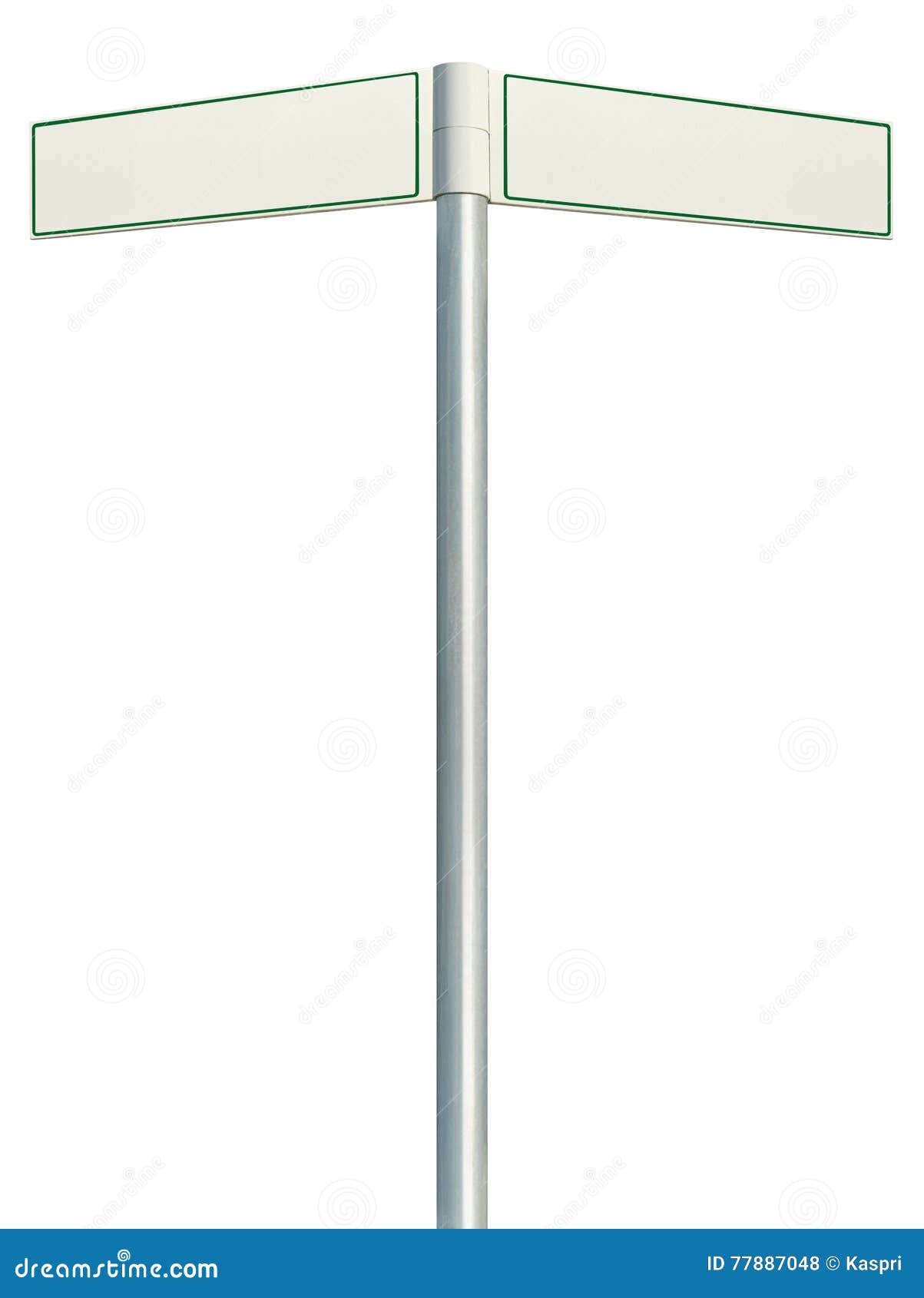 Direction Road Signs, Two Empty Blank Signpost Signages, Isolated ...