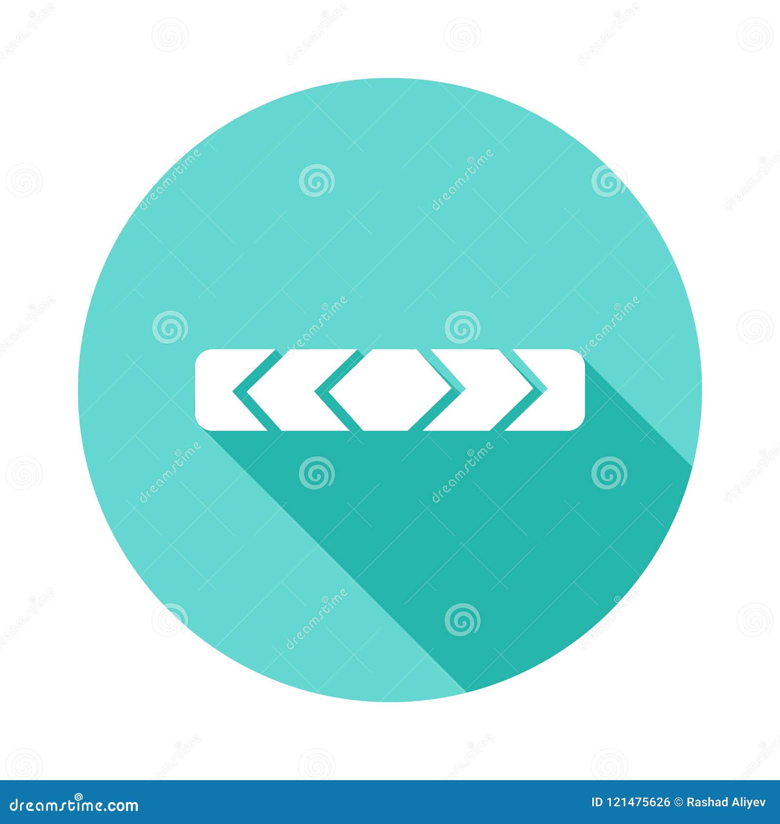 Direction of the Rotation Icon in Flat Long Shadow Style Stock ...