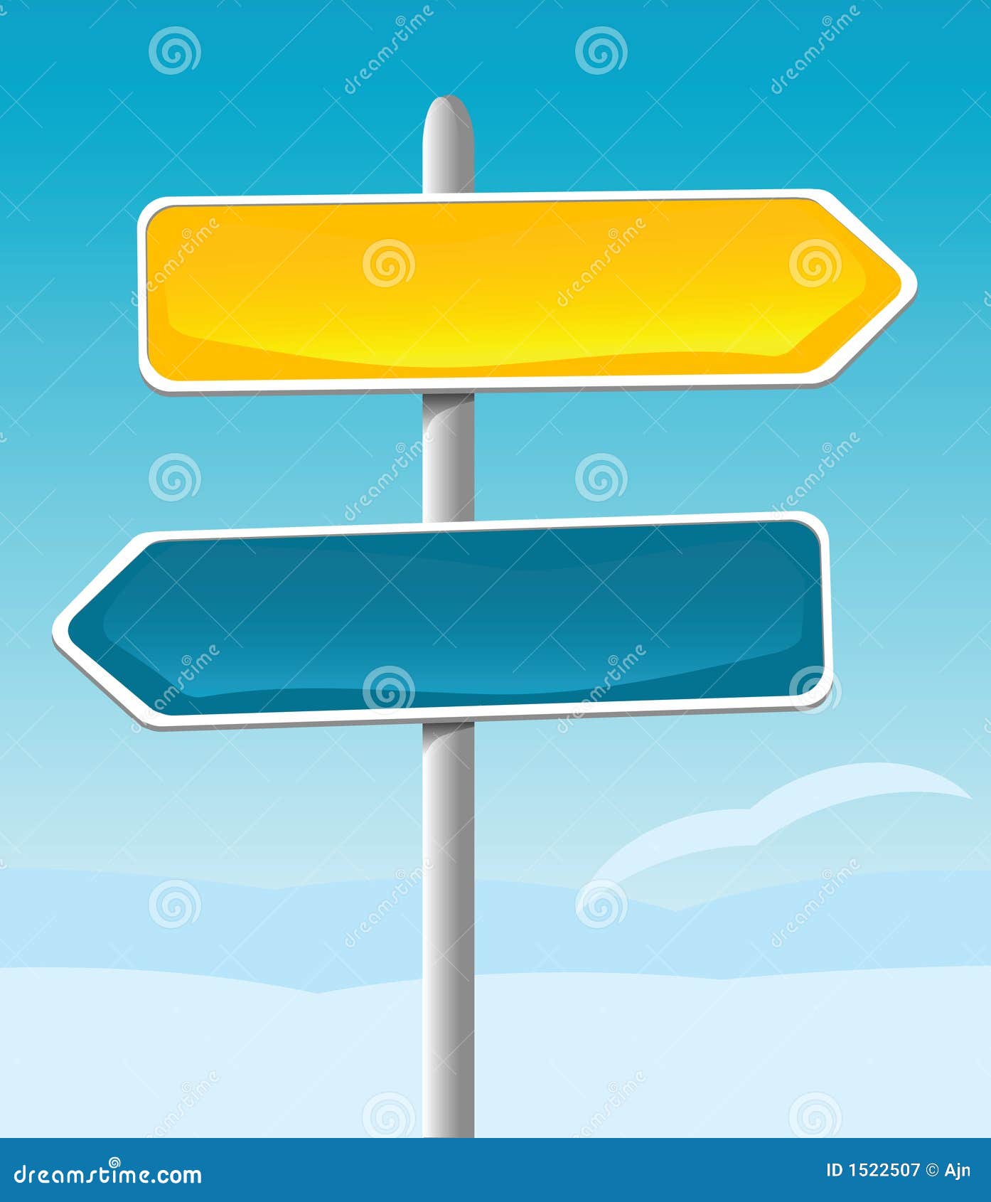 Direction Sign stock vector. Illustration of idea, explore - 1522507